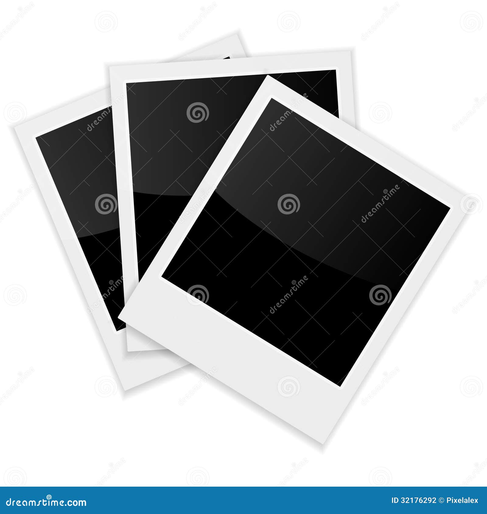 Three photo frames vector stock vector. Illustration of album - 32176292