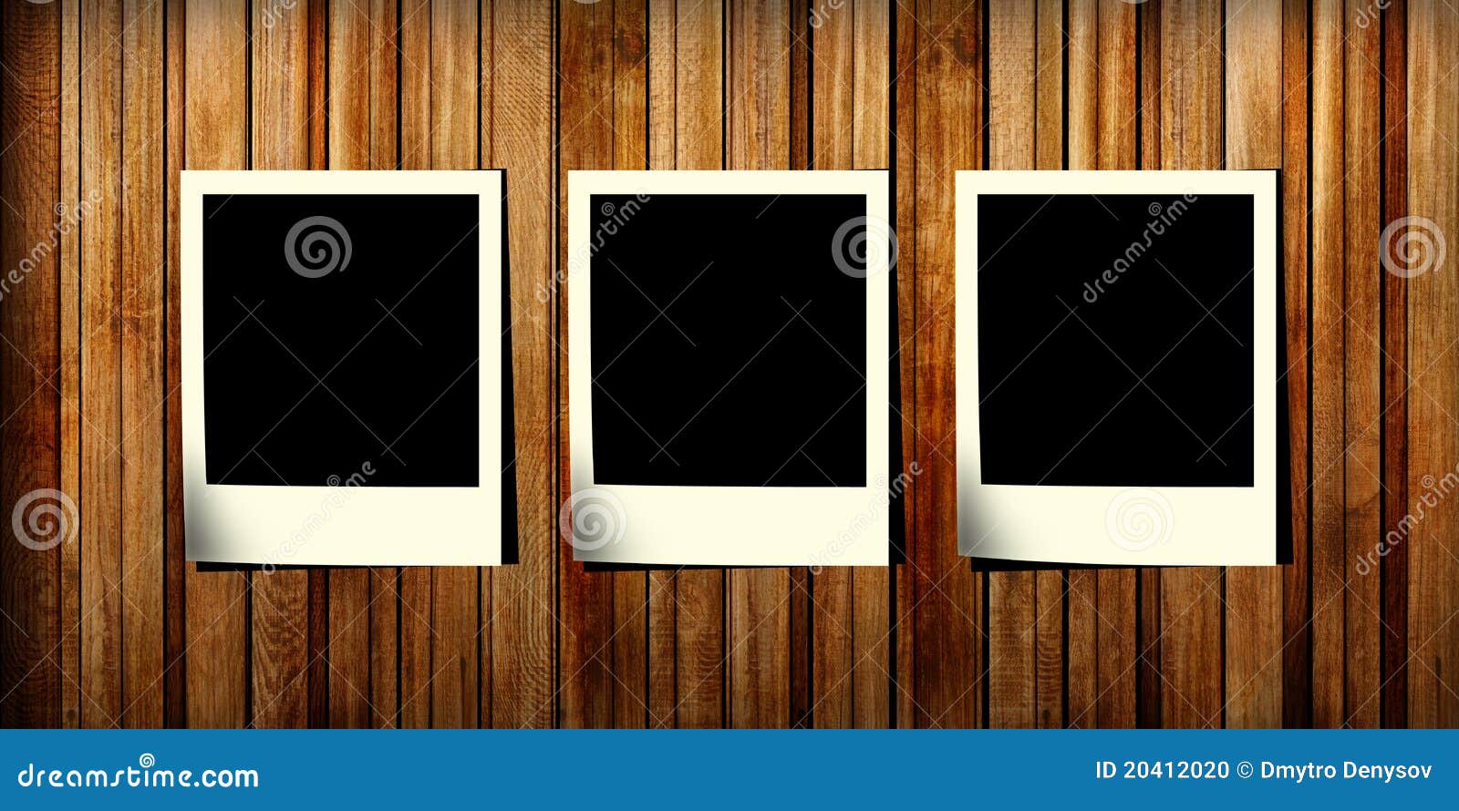 Three a Photo Slide on a Wood Stock Photo - Image of nail, decorative ...