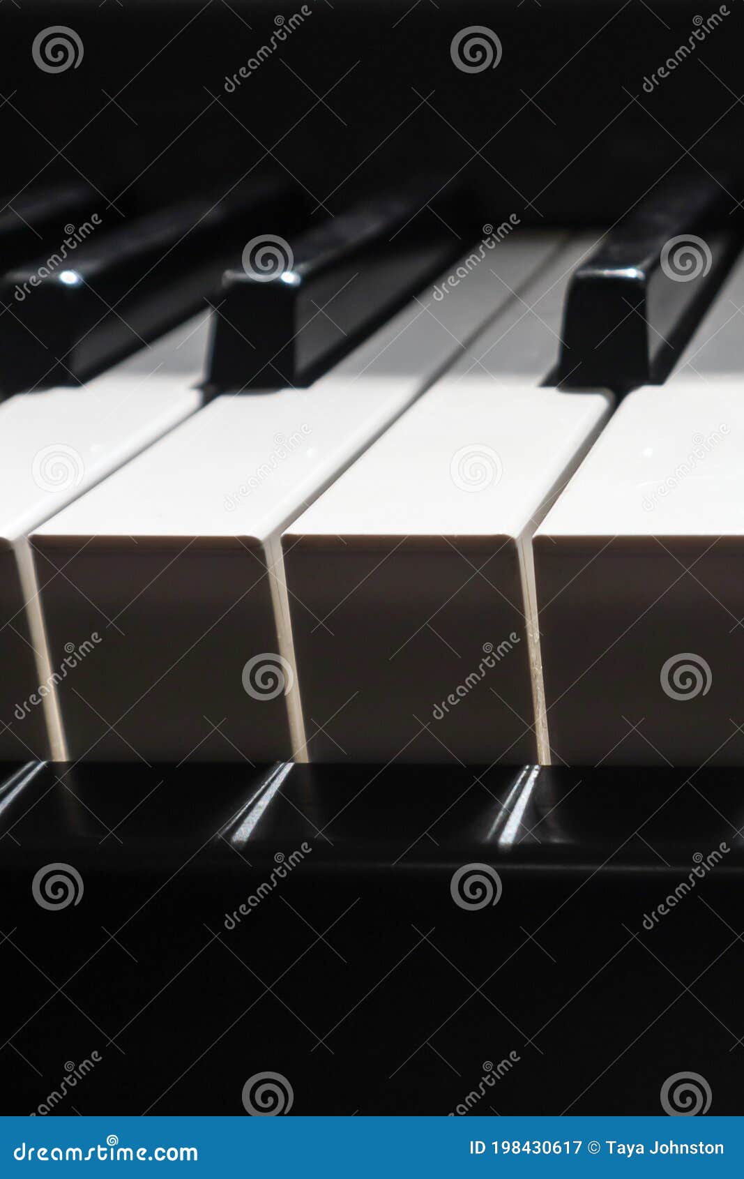 Three Piano Keys Shot in Bright Light and Shadow Stock Image - Image of ...