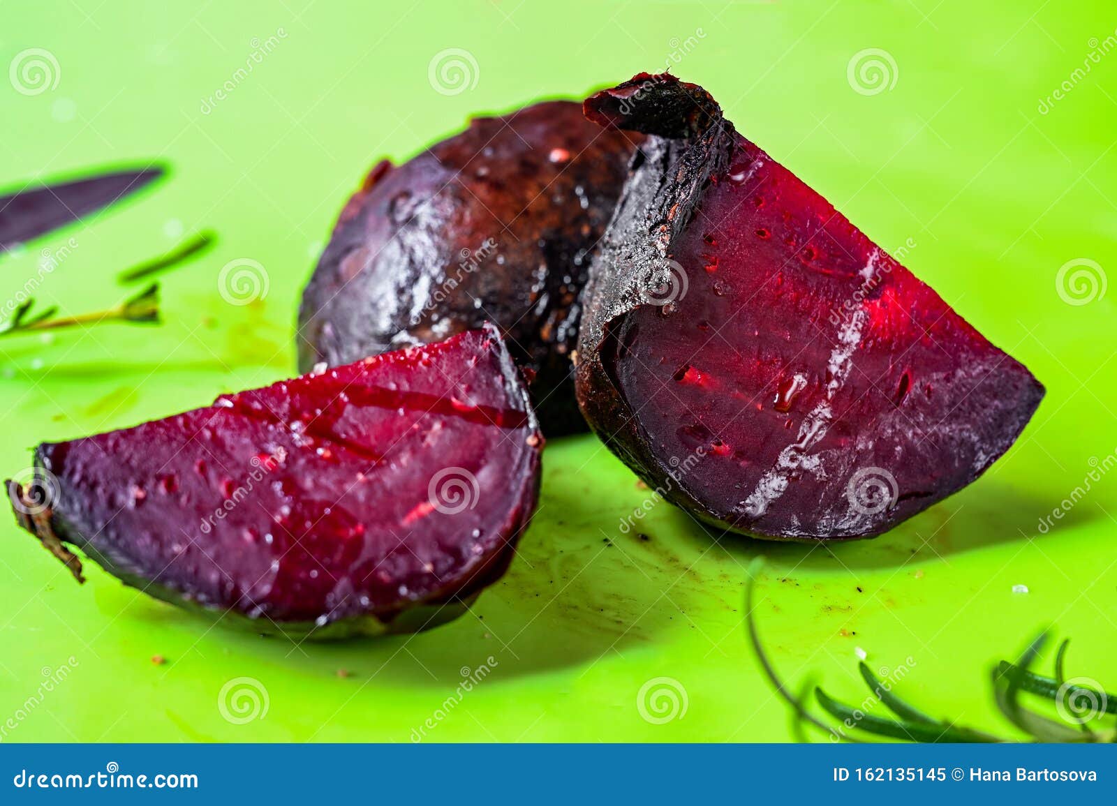 Pieces of baked beetroot stock image. Image of sweet - 162135145
