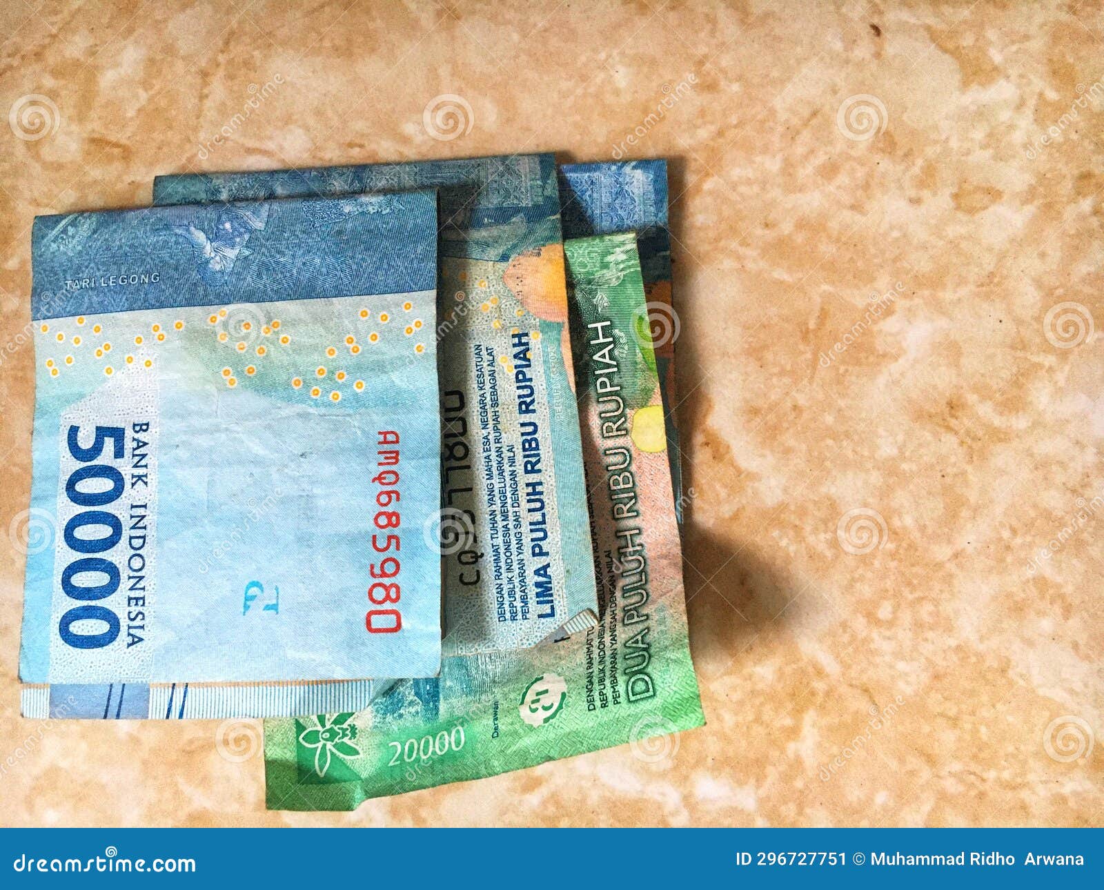 Three Pieces of Fifty Thousand Rupiah Note Stock Image - Image of notes ...