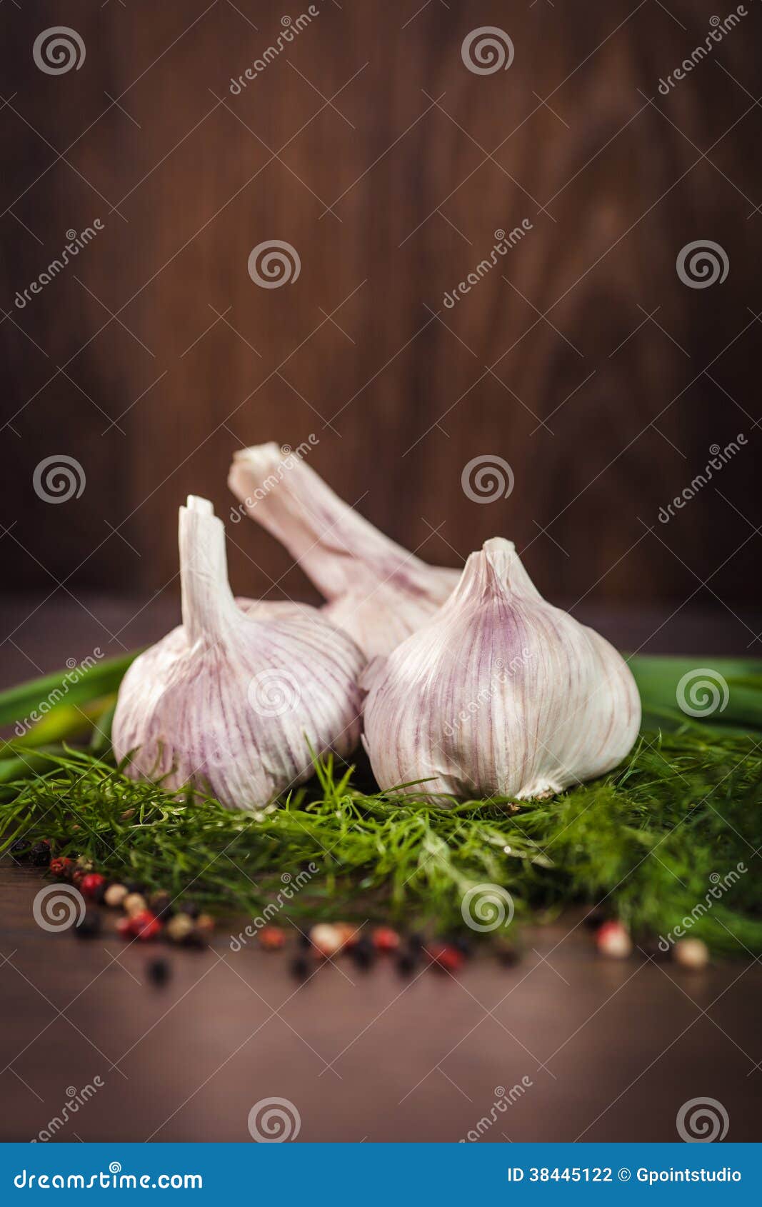 Three pieces of garlic stock photo. Image of clove, freshness - 38445122