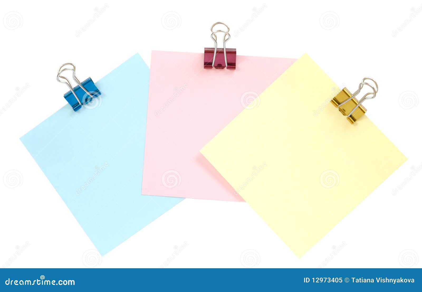 Three pieces of paper stock image. Image of blue, tools - 12973405