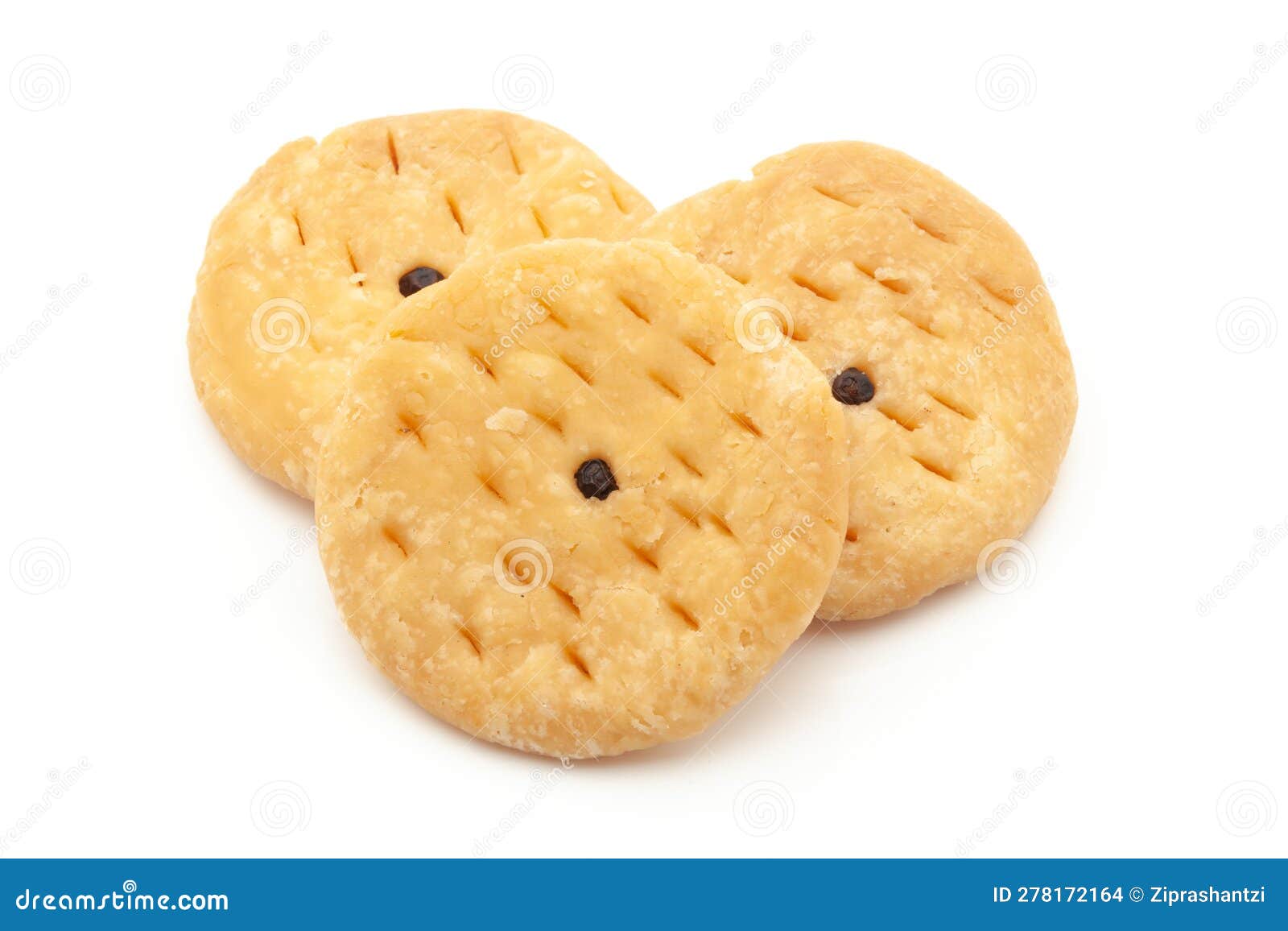 Three Pieces of Salted Masala Mathri, Isolated on White Background ...