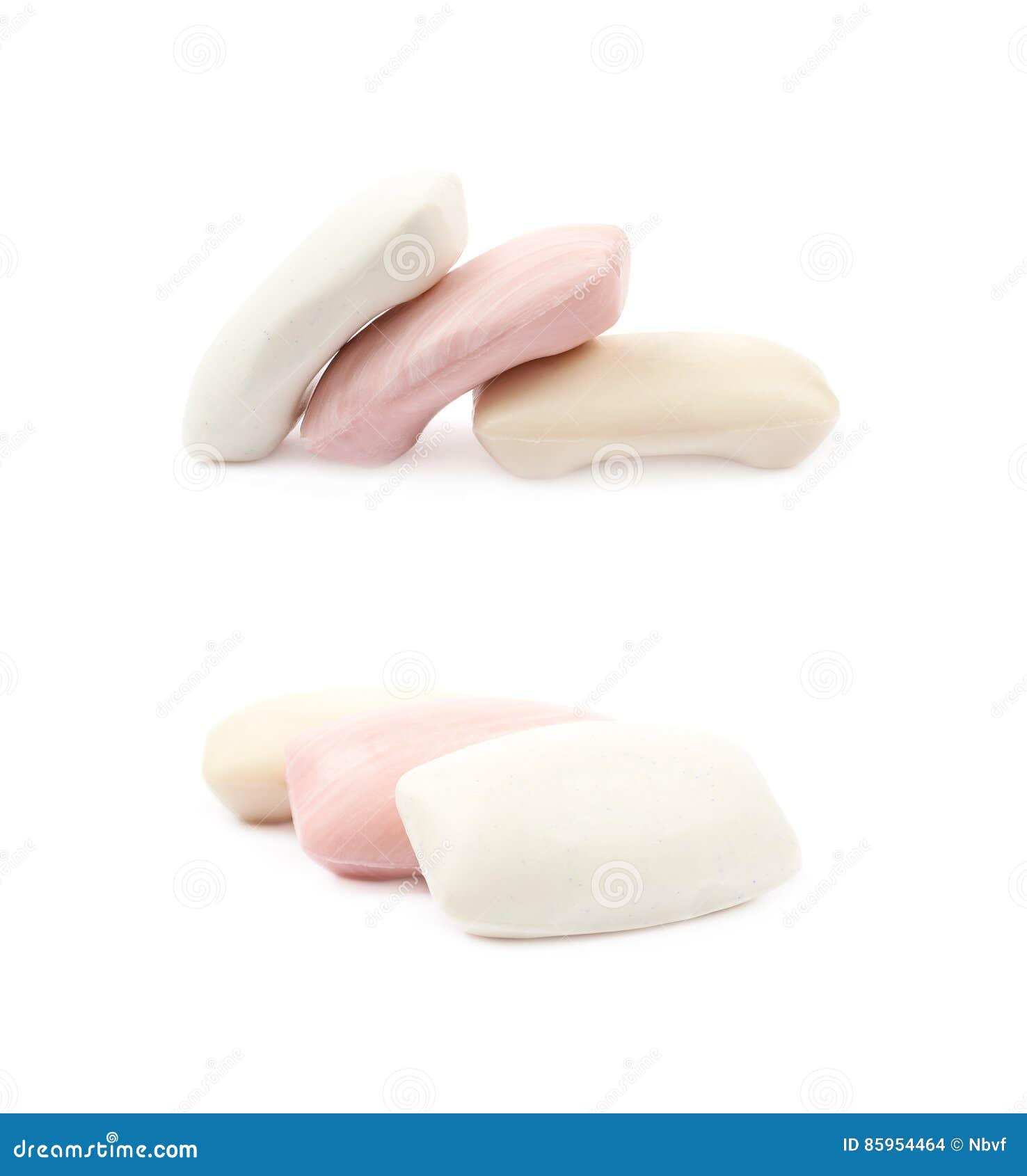 Three Pieces of Soap Isolated Stock Photo - Image of body, home: 85954464