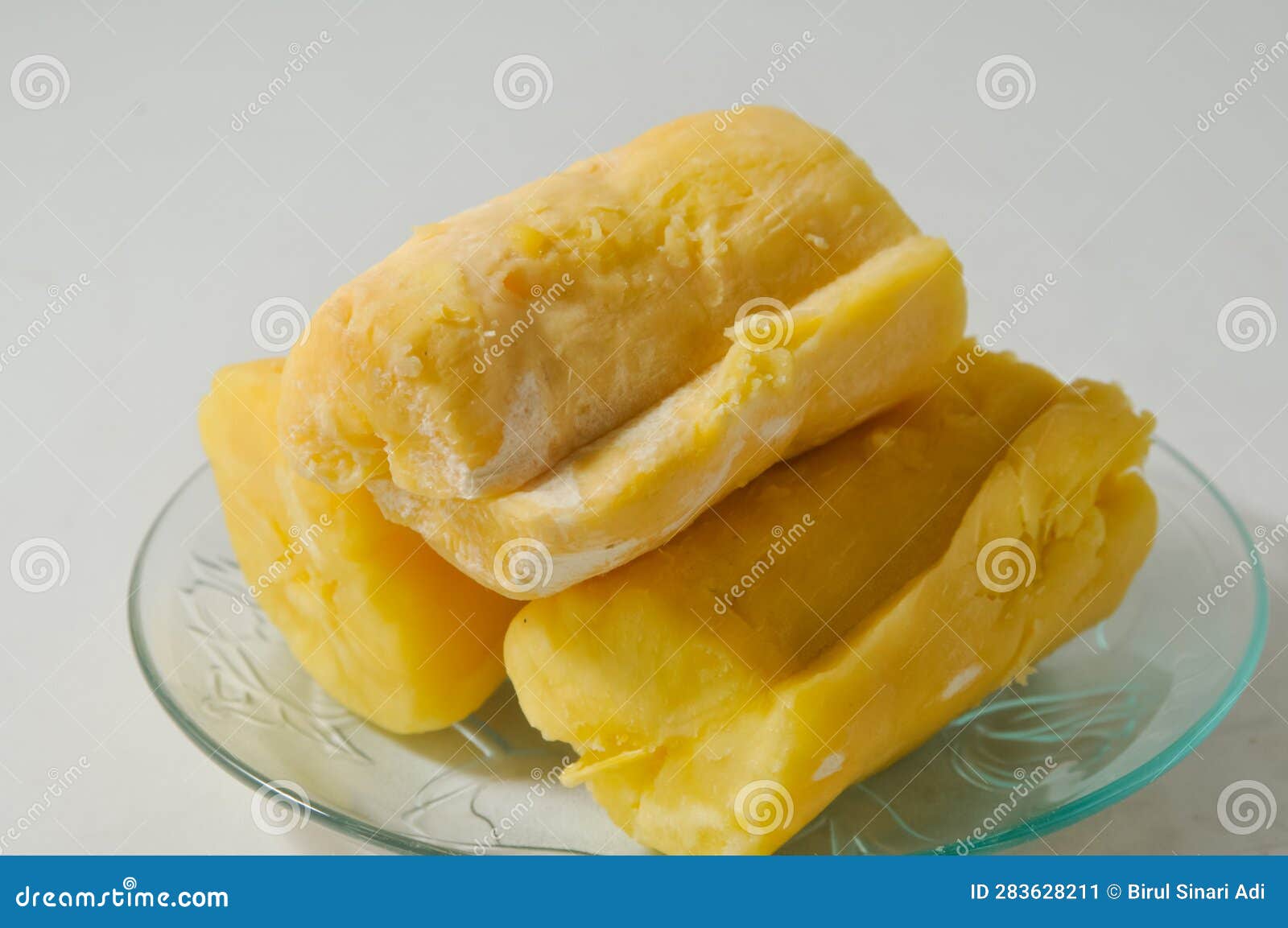 Three Pieces of Tapai or Fermented Cassava on a Small Plate Stock Image ...