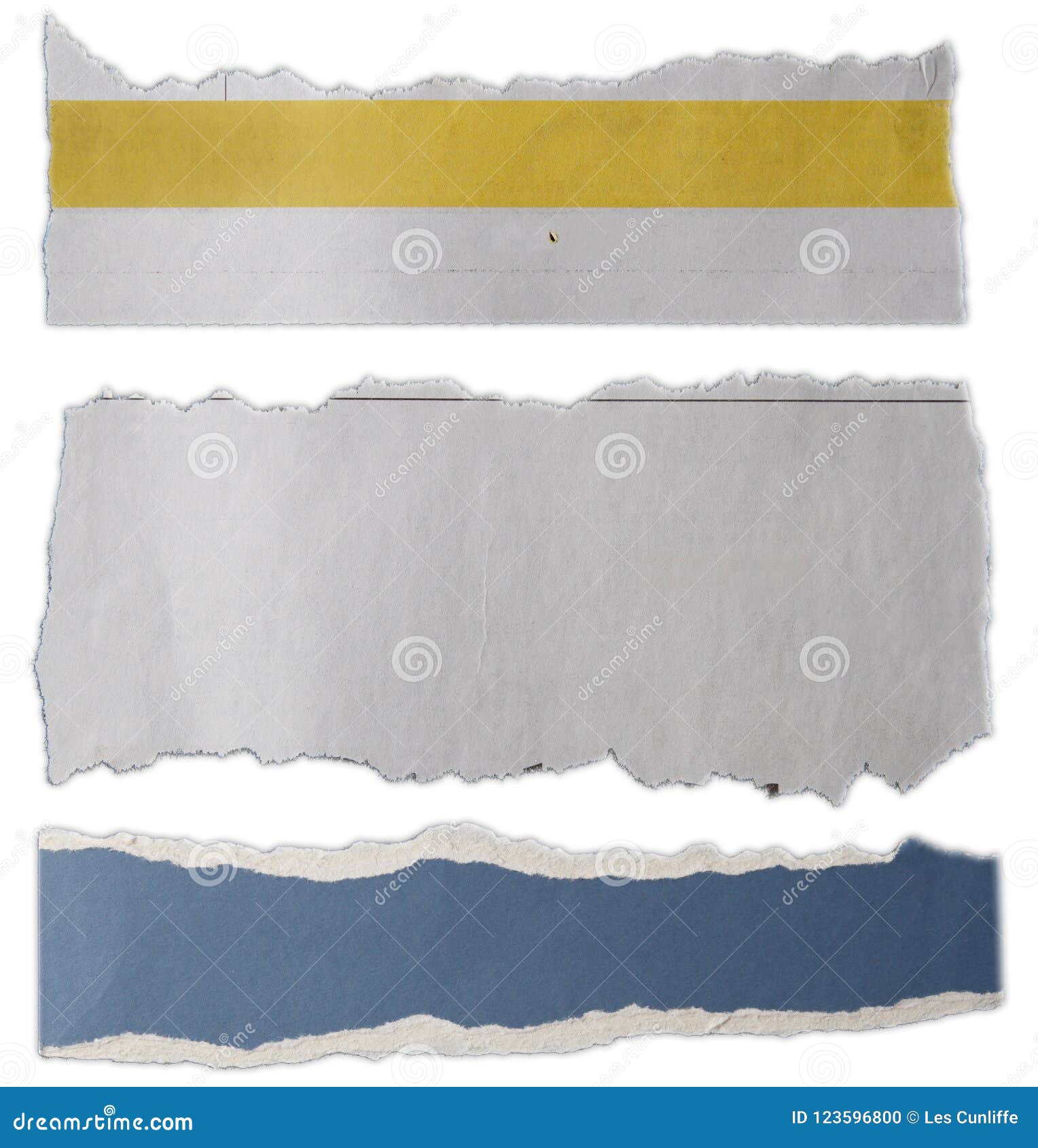Torn pieces of paper stock photo. Image of ragged, shot - 123596800