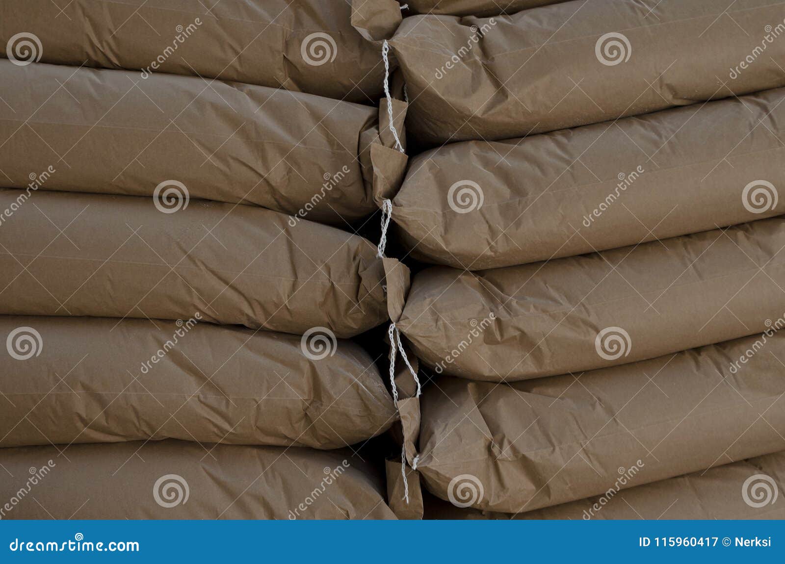 Three piles of big sacks stock image. Image of manufacturing - 115960417
