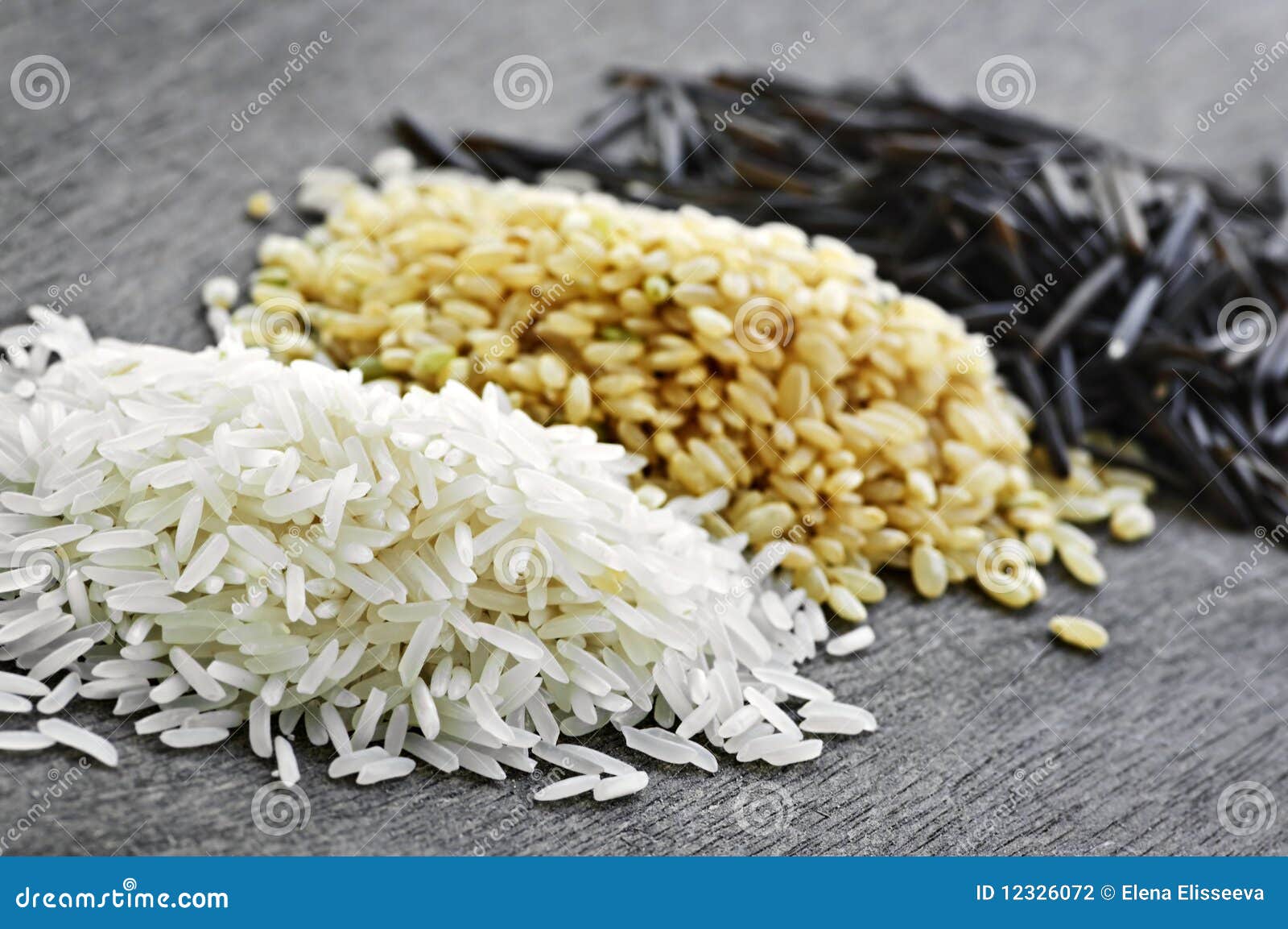 Three piles of rice stock photo. Image of heap, details - 12326072