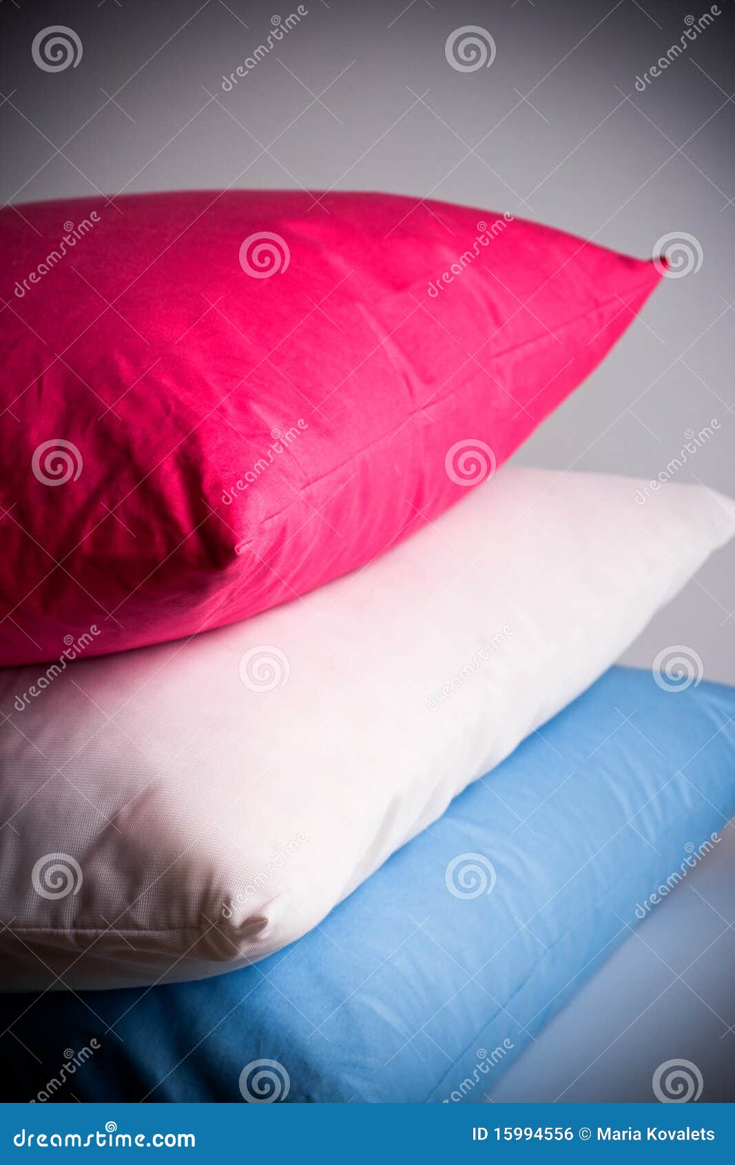 Three pillows stock photo. Image of pattern, puffy, comforter - 15994556