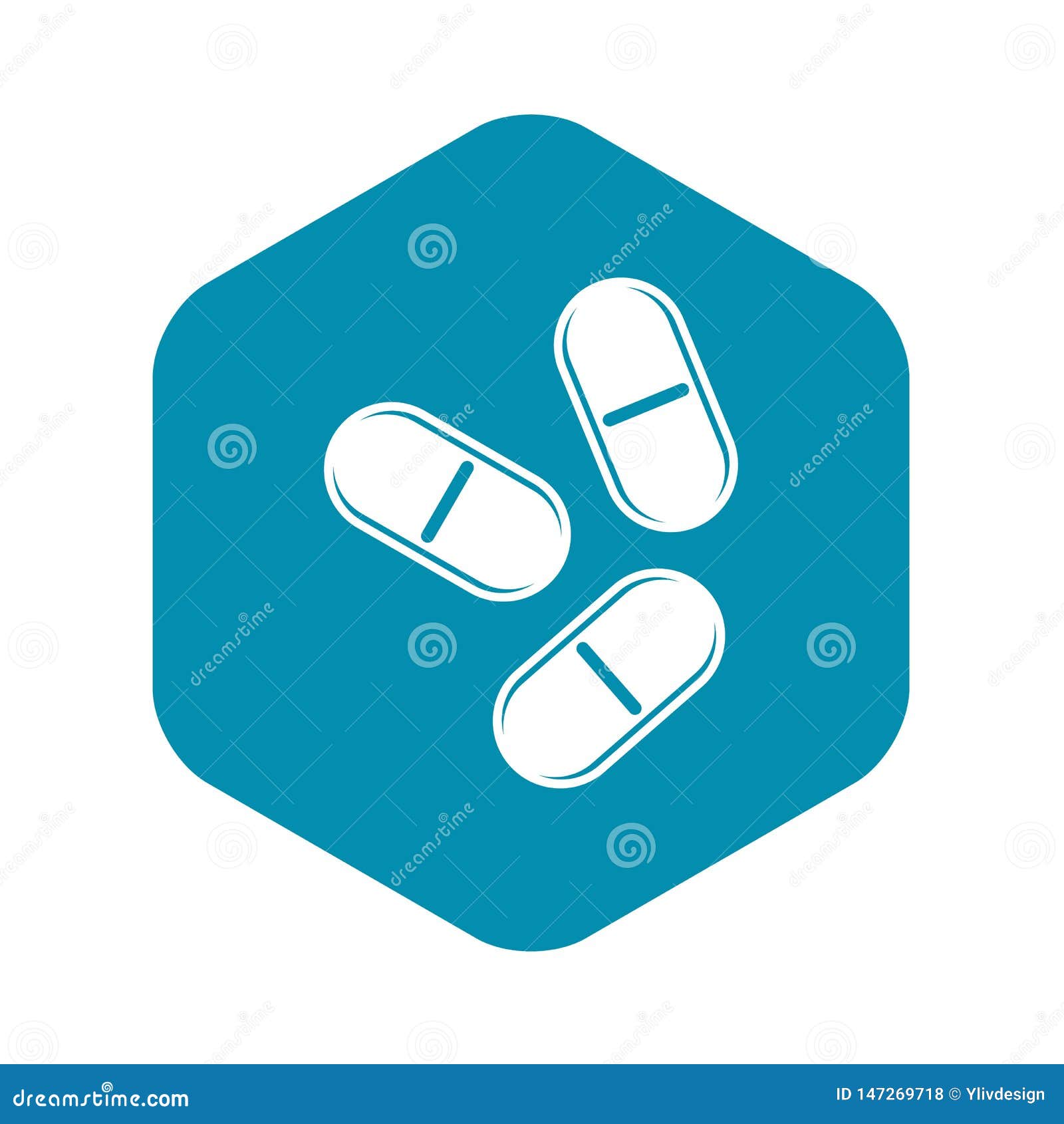 Three Pills Icon, Simple Style Stock Vector - Illustration of clinical ...