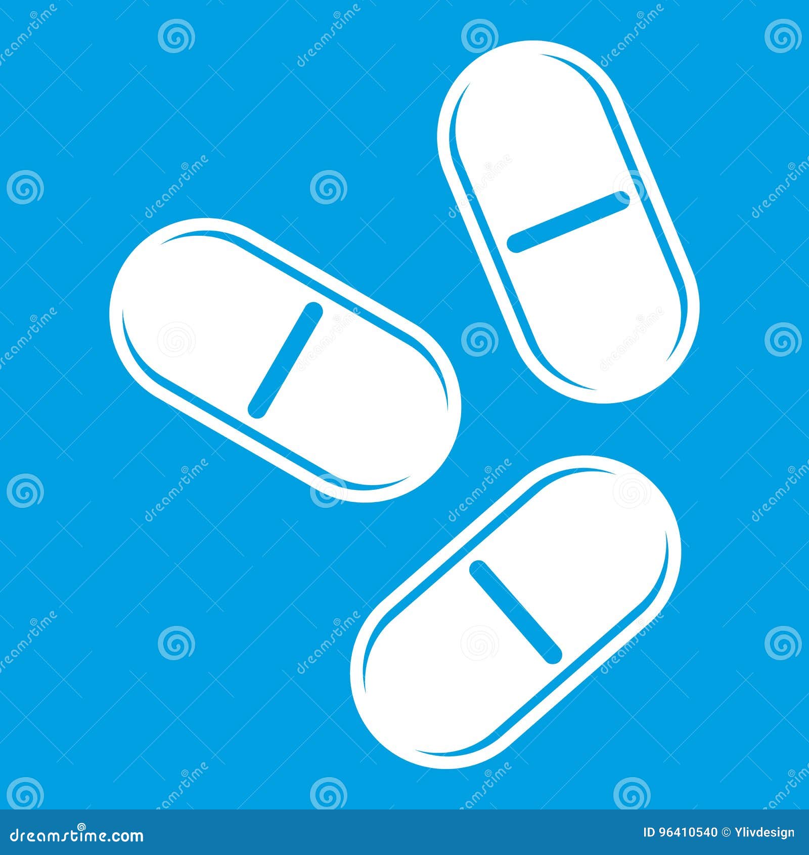 Three pills icon white stock vector. Illustration of plastic - 96410540