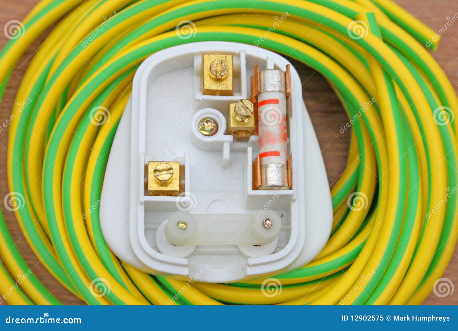 Three Pin Plug On Light Blue Background With A Copy Space Royalty-Free ...