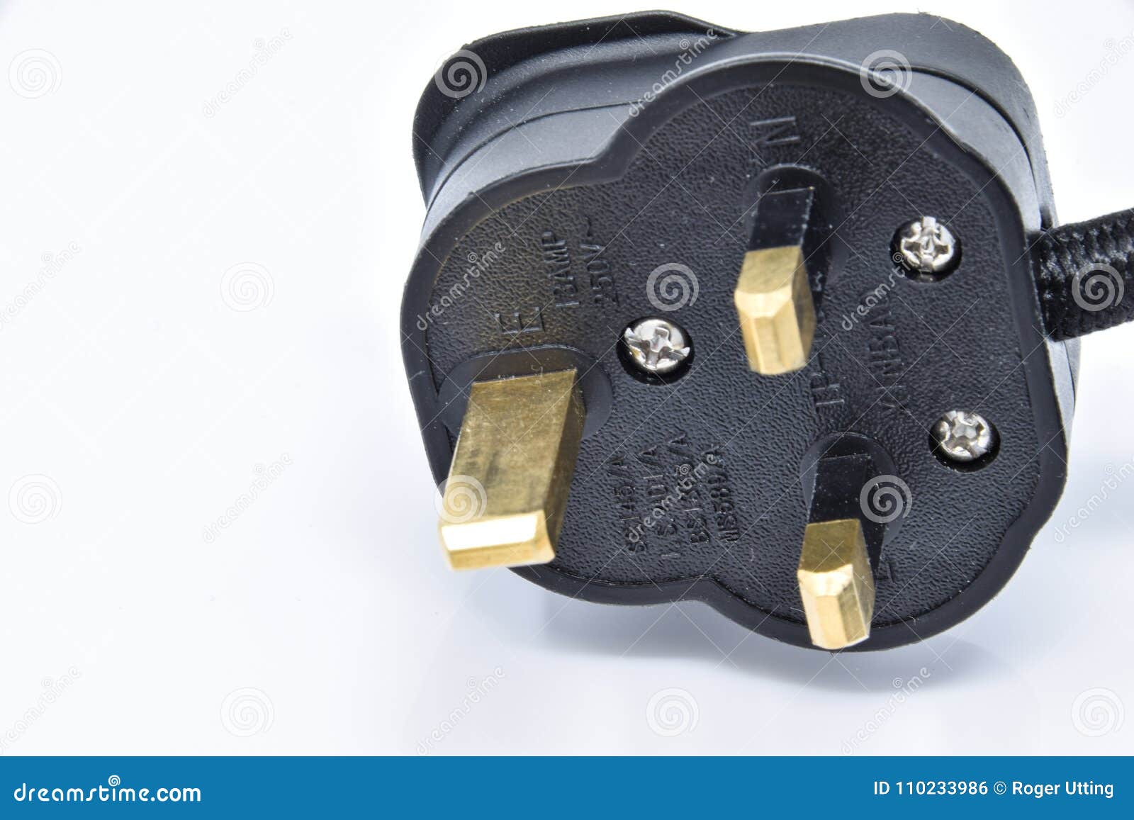 Three pin plug stock photo. Image of three, pins, live - 110233986