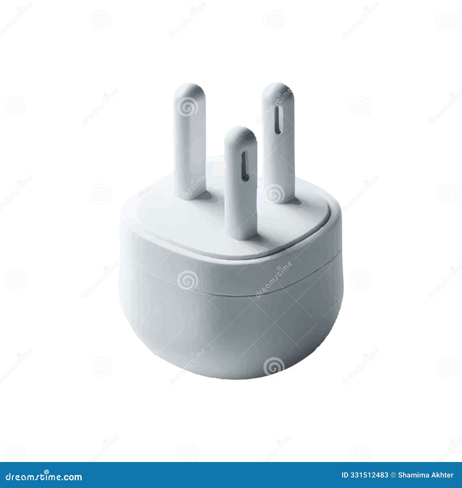 Three pin plug vector stock illustration. Illustration of decision ...