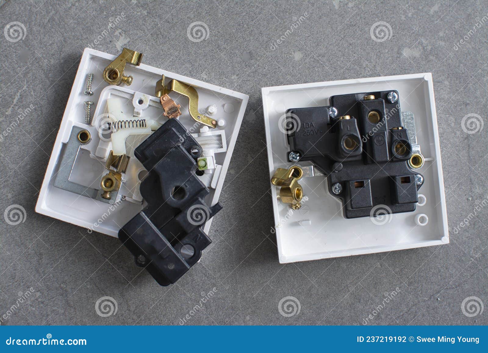Three Pin Wall Socket Switched Plug Stock Photo - Image of energy, line ...