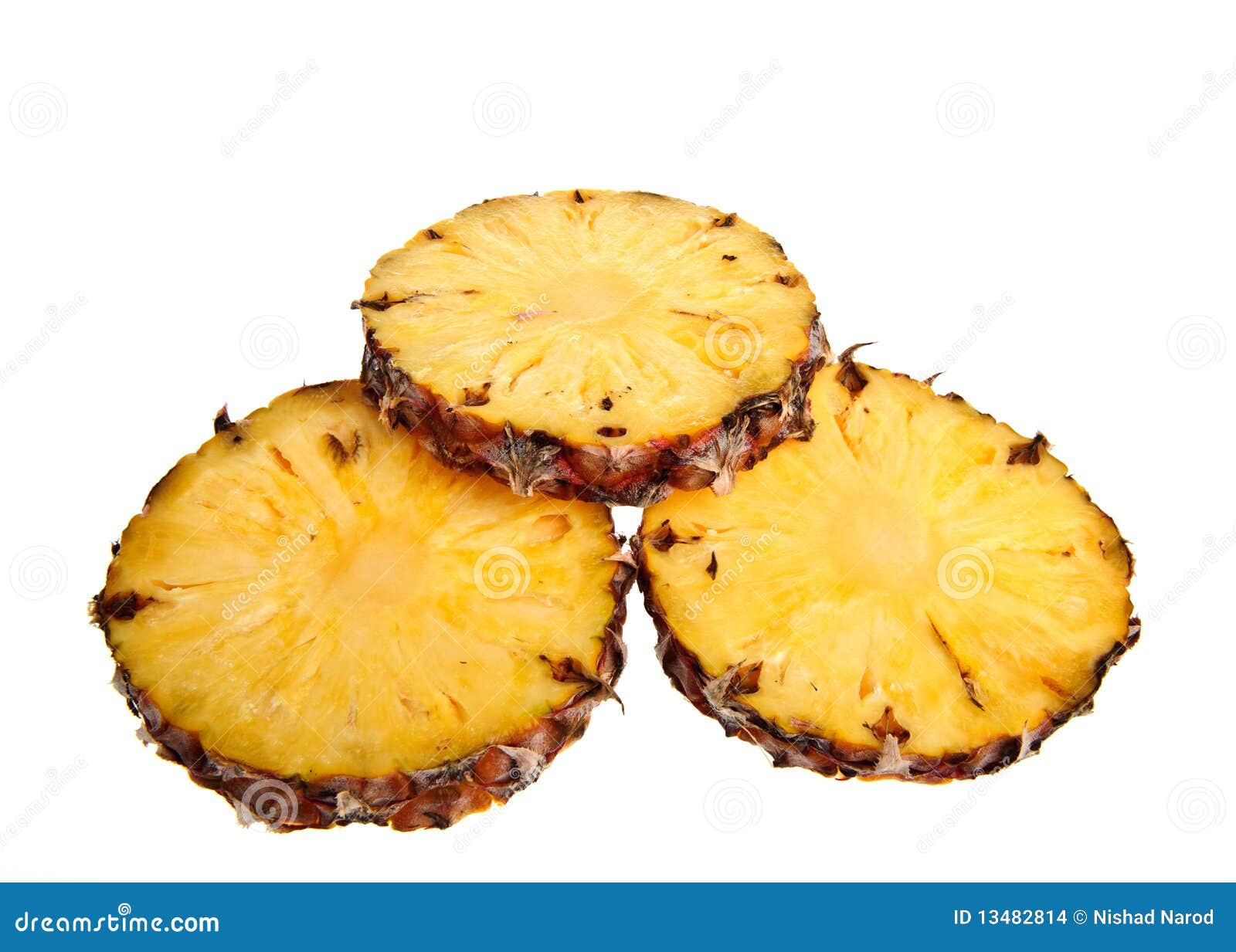 Three Pineapple Against a White Background Stock Photo - Image of ...