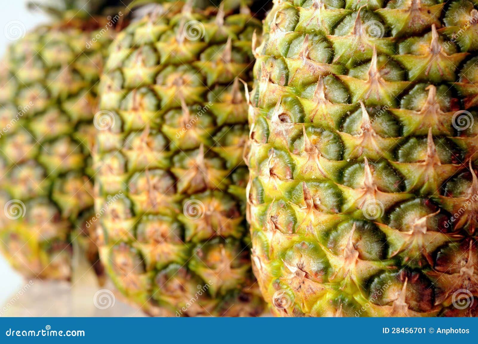 Three pineapples stock image. Image of hawaiian, slices - 28456701