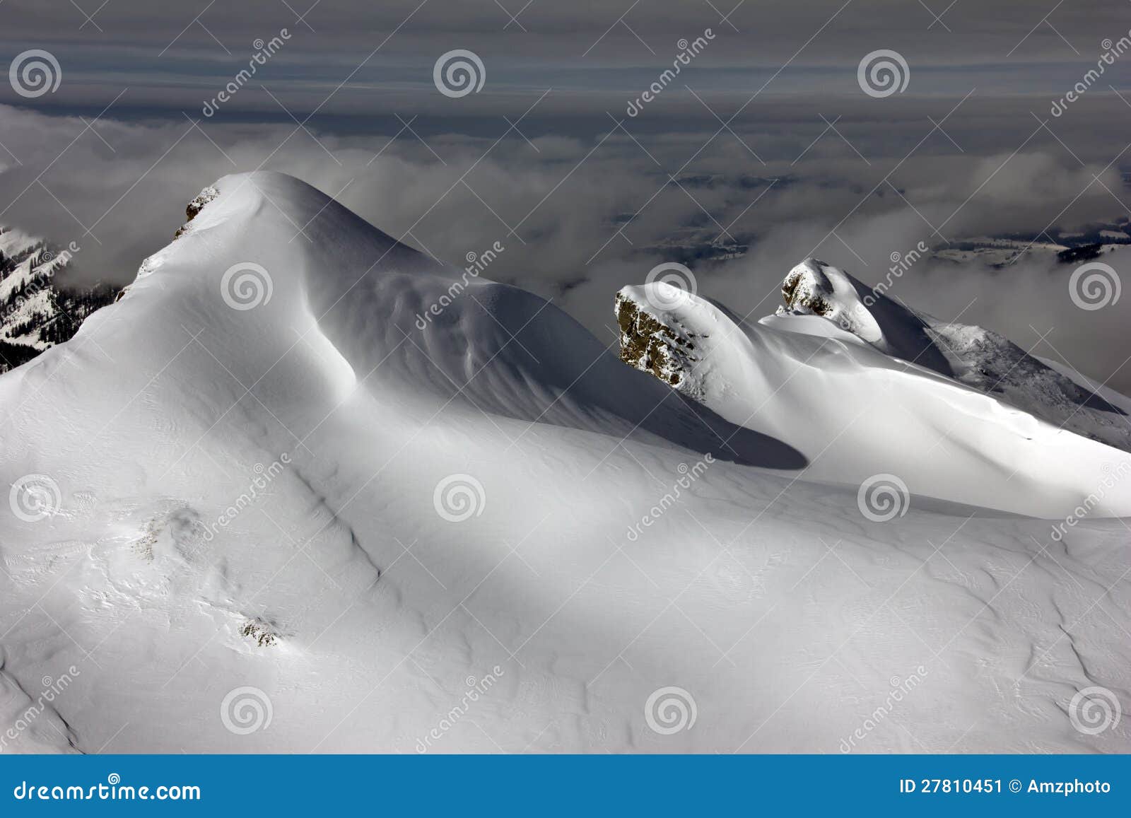 Three Pinnacles stock image. Image of snow, bigtime, daunting - 27810451