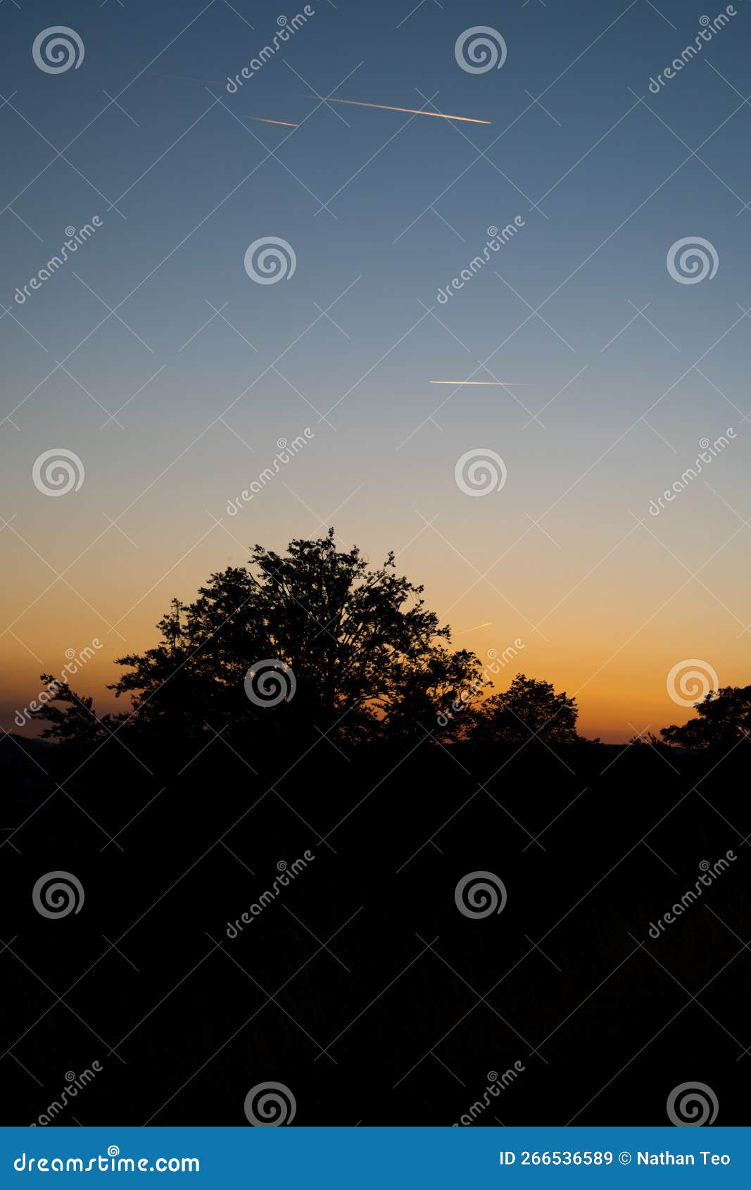 Three Planes Flying Overhead at Sunset Stock Image - Image of colours ...