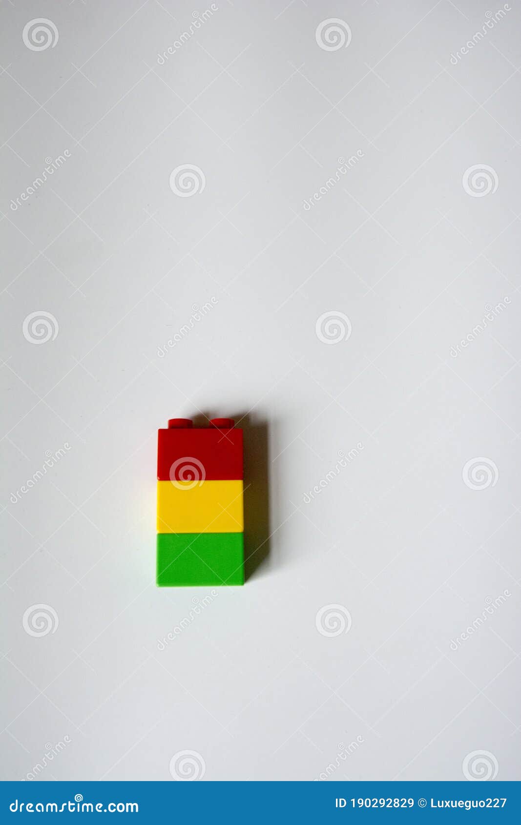 Three plastic blocks stock image. Image of good, atmosphere - 190292829