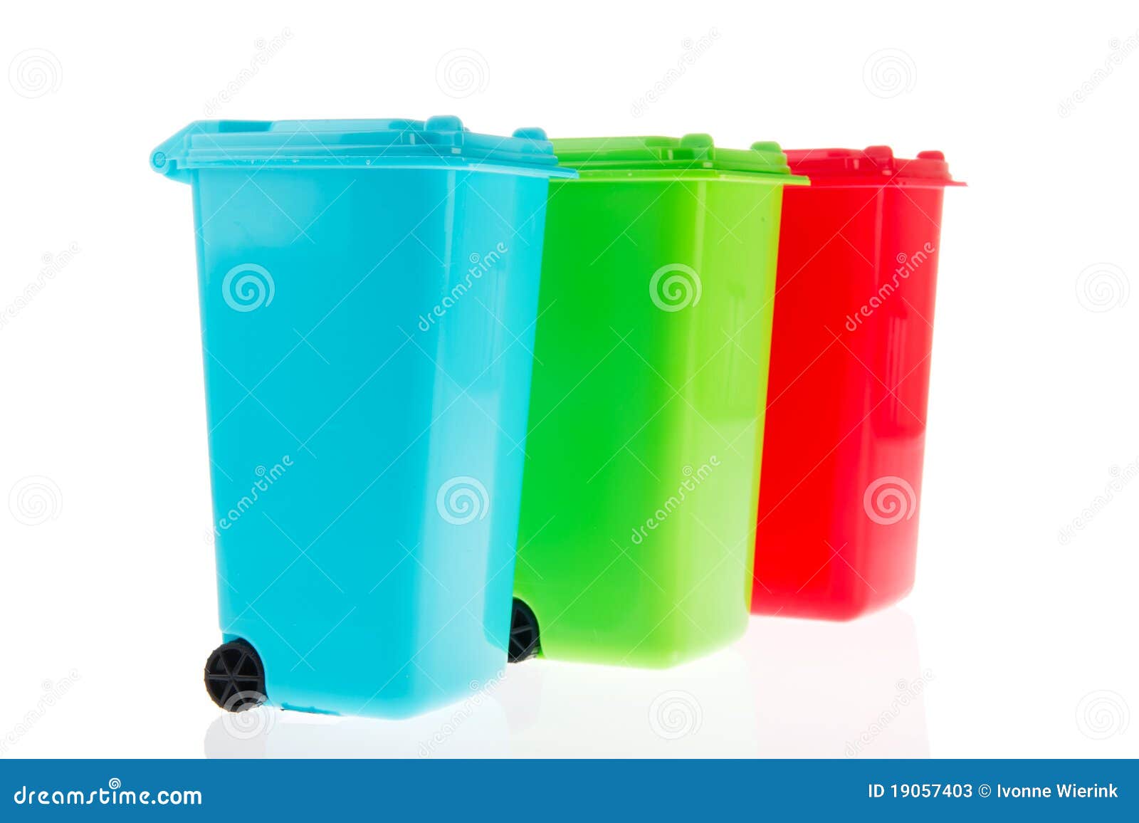 Three Plastic Roll Containers Stock Image - Image of shot, basket: 19057403