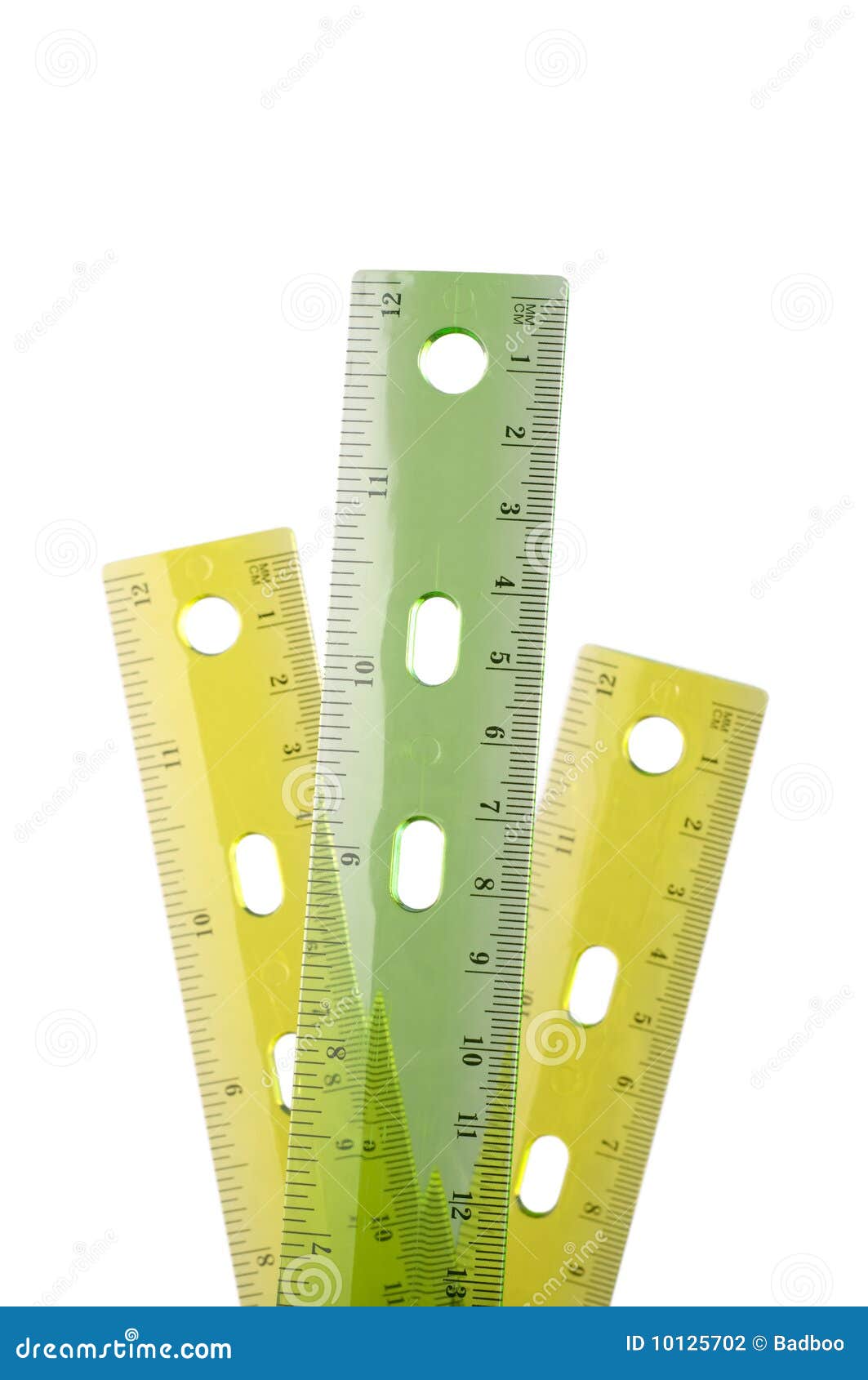 Three plastic rulers stock photo. Image of inch, semi - 10125702