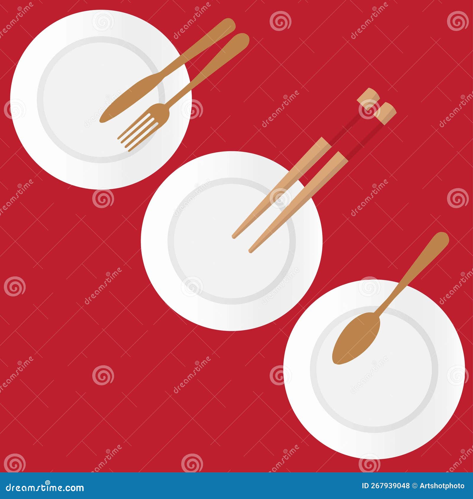 Three Way Fork Road Sign. Vector Icon. | CartoonDealer.com #110279488