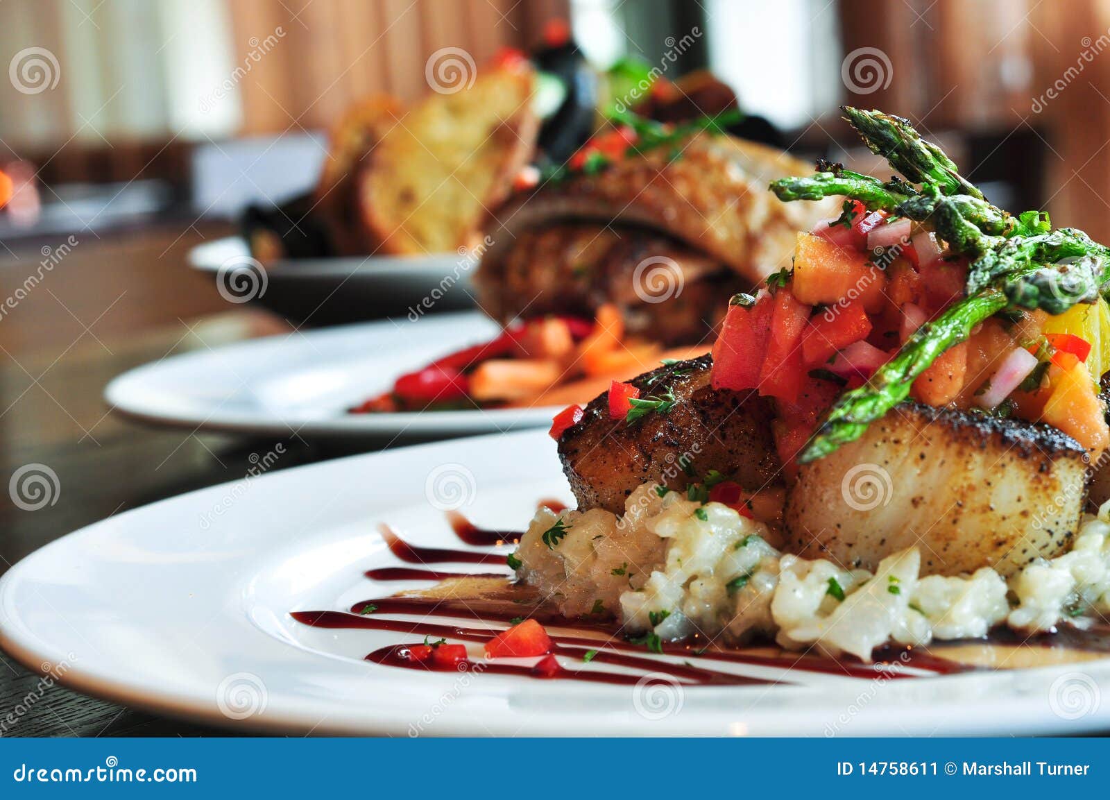 Three Plates from Restaurant Stock Image - Image of natural, serving ...