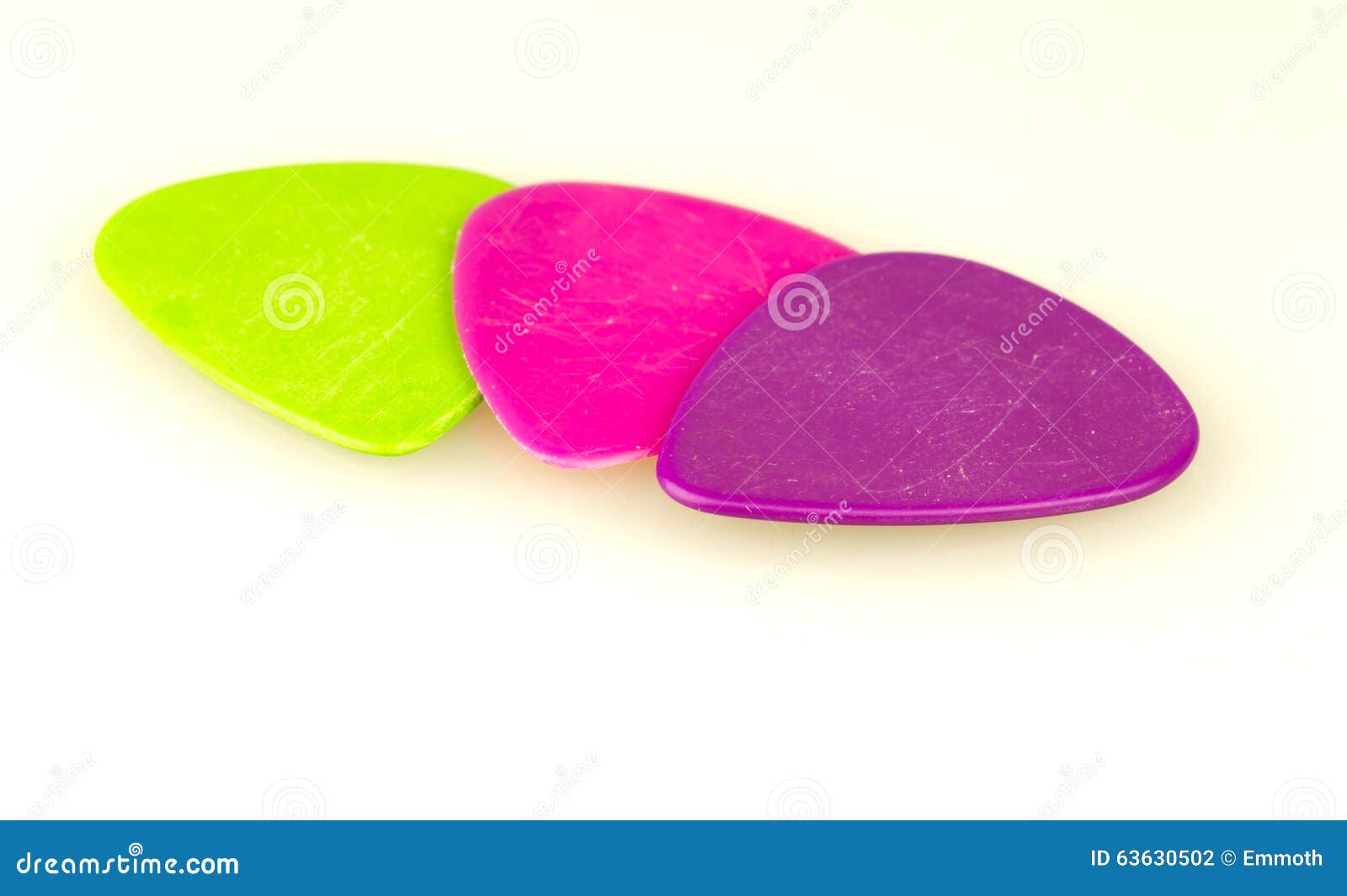 Three Plectrum Close Up stock photo. Image of studio - 63630502