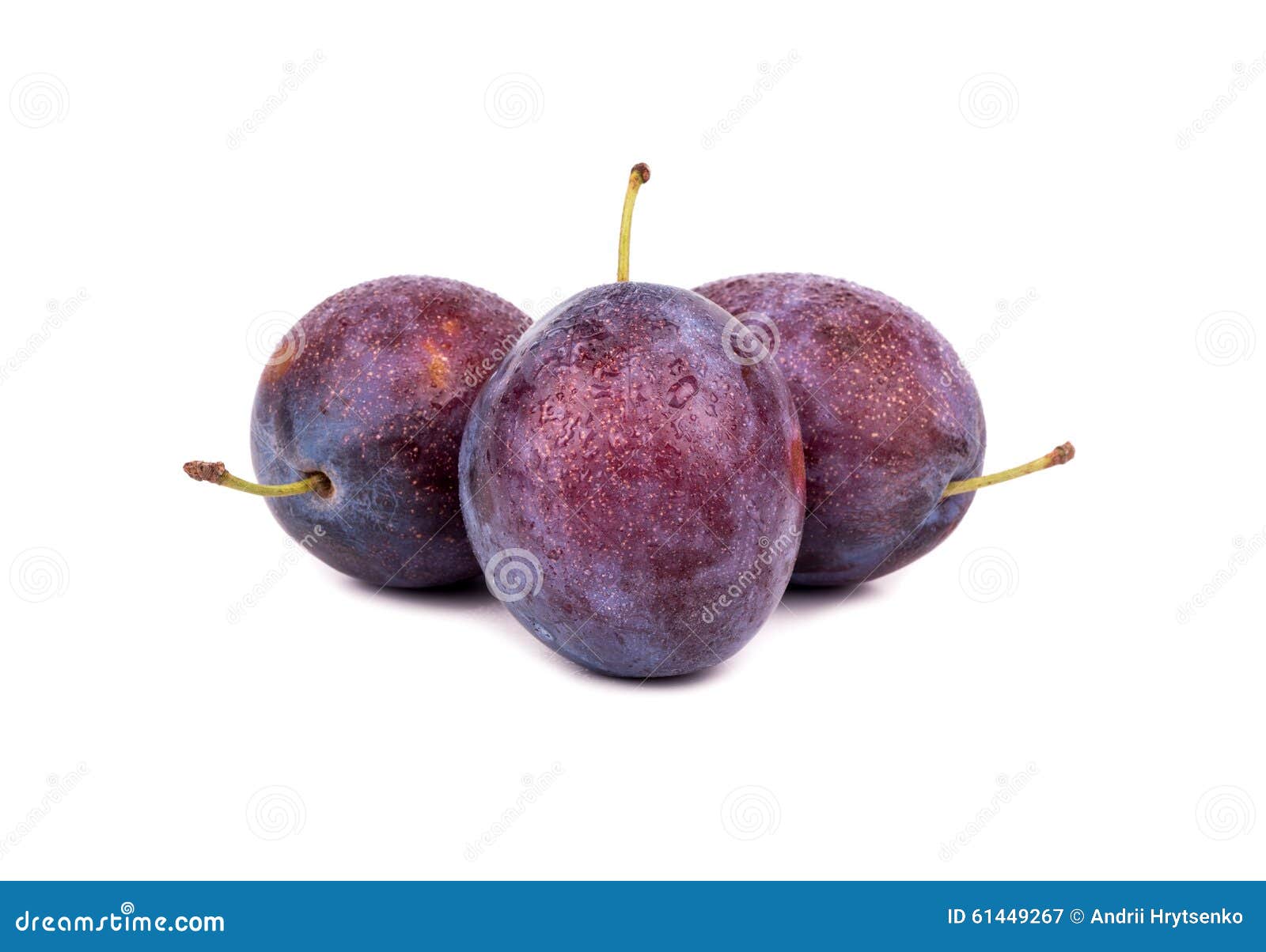 Three plums stock image. Image of group, plum, objects - 61449267