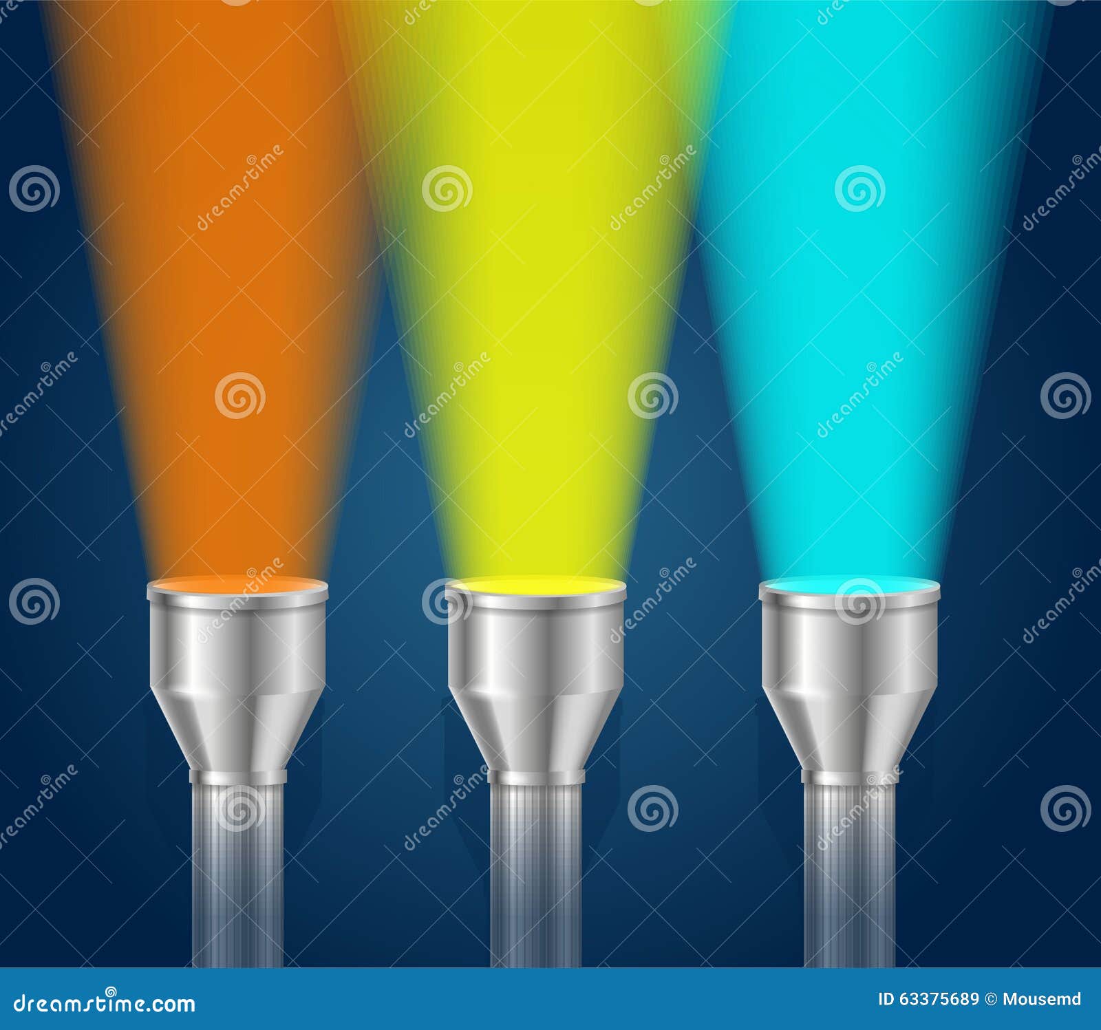 Torch Light Stick With Flame Color Vector | CartoonDealer.com #159834658