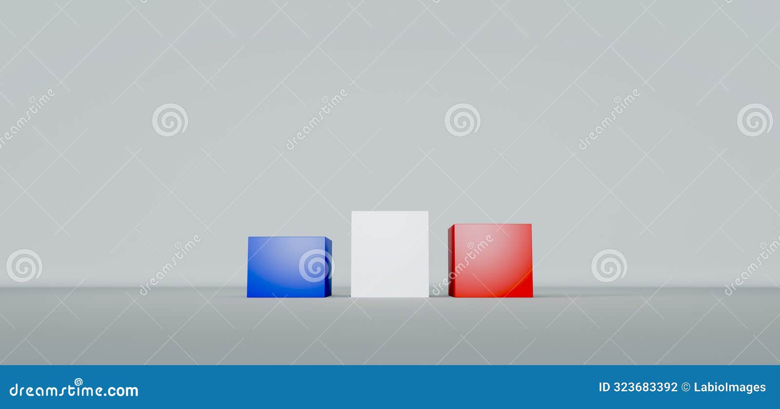 Three Podiums, Pulpits Or Stands For Display In A Light Gray Background ...