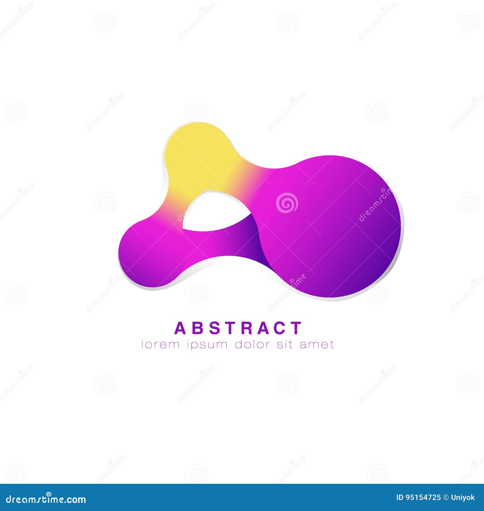Three Points are Connected. Abstract Logo. Purple Logo Infinite. Vector ...