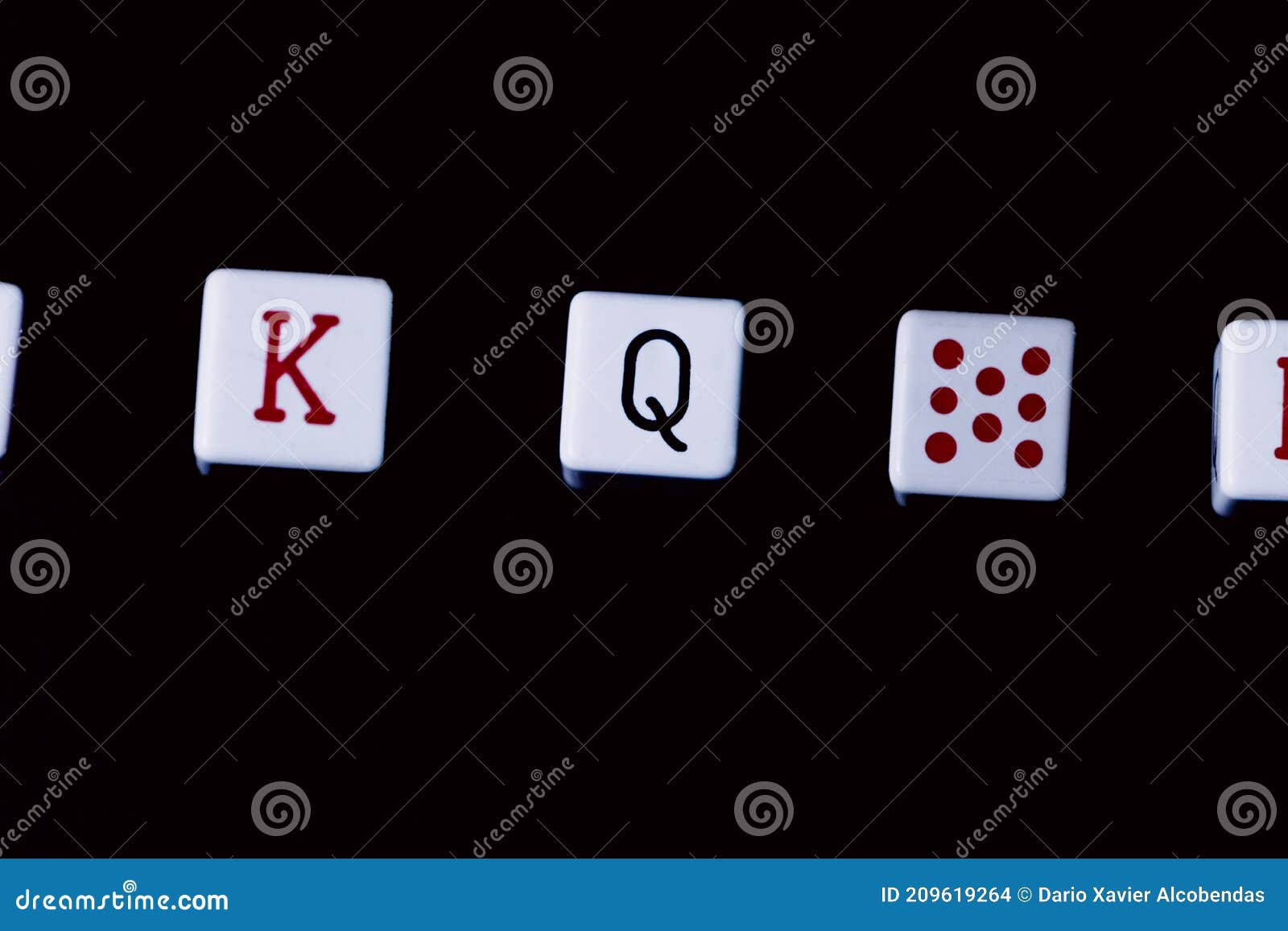 Three Poker Data about Black Background Stock Photo - Image of couple ...