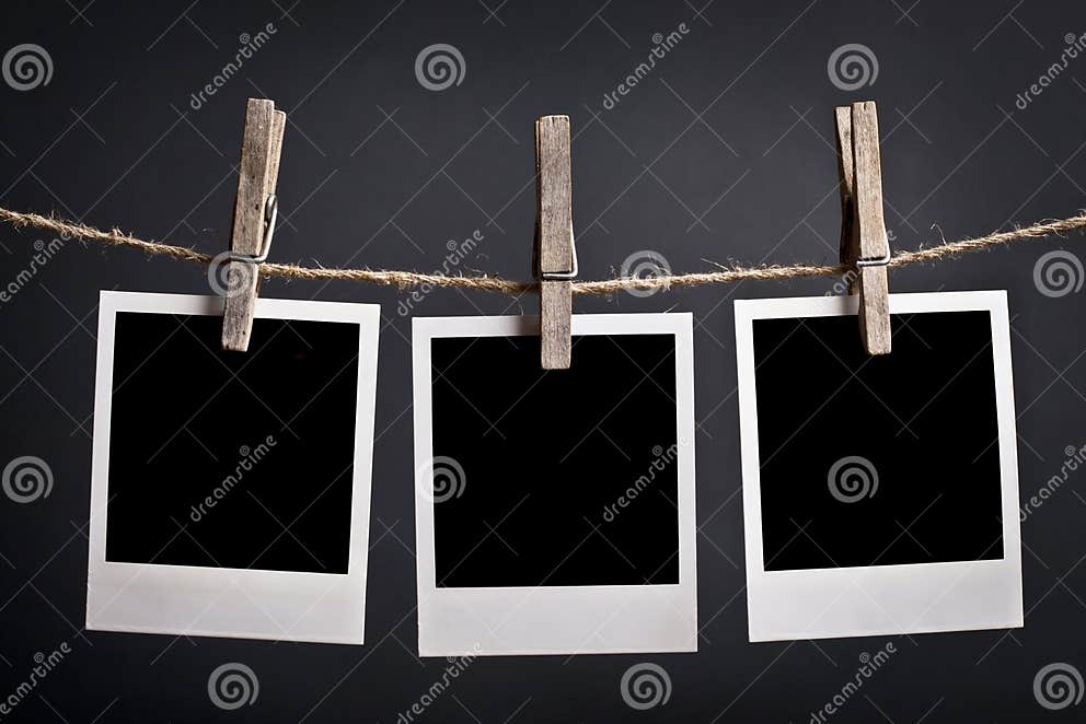 Three Polaroids stock photo. Image of framed, printout - 18214892