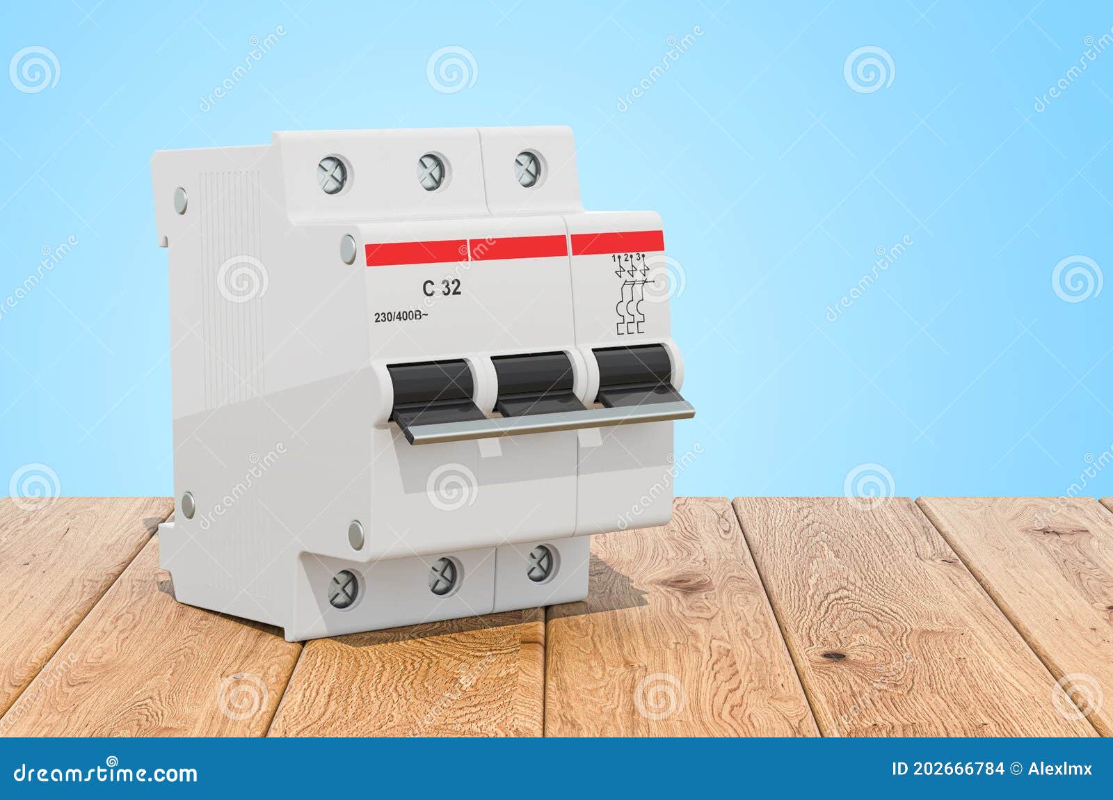 Three Pole Miniature Circuit Breaker Electrical Device For DIN Rail ...