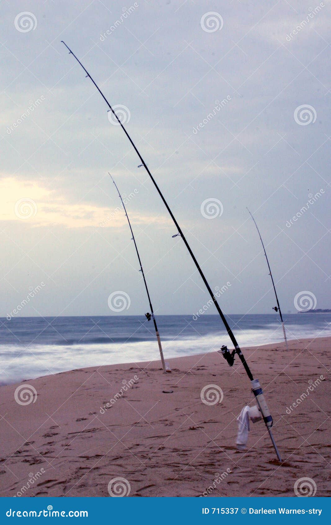 Three poles stock image. Image of relax, fishing, enjoy - 715337
