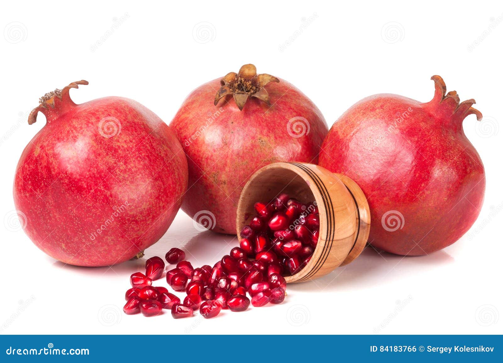 Three Pomegranate - Punica Granatum, Called Anar Or Dalim Or Bedana ...