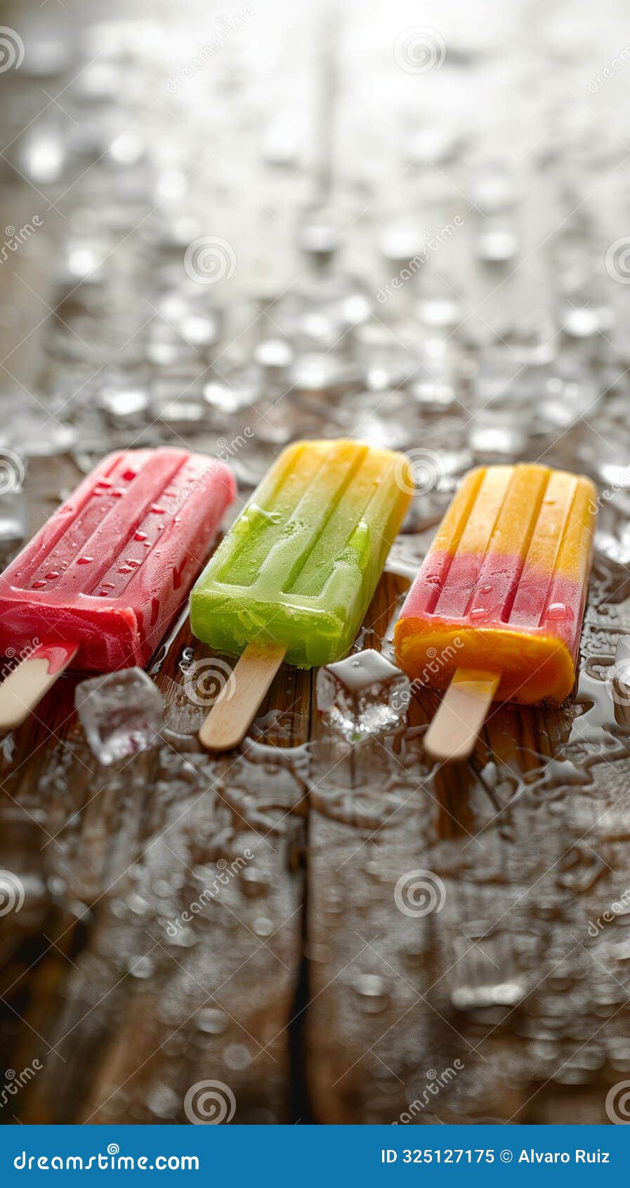 Three Popsicles with Different Colors Stock Image - Image of food ...