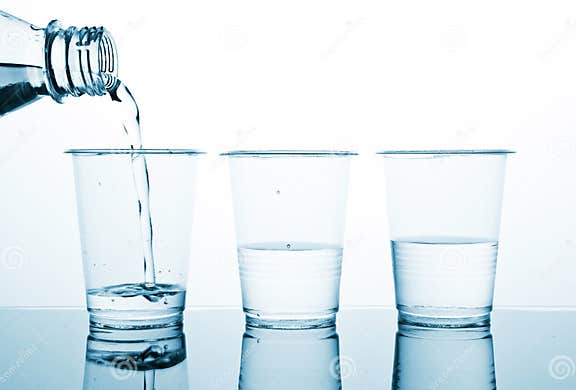 Three portion of water stock image. Image of plastic - 13410265