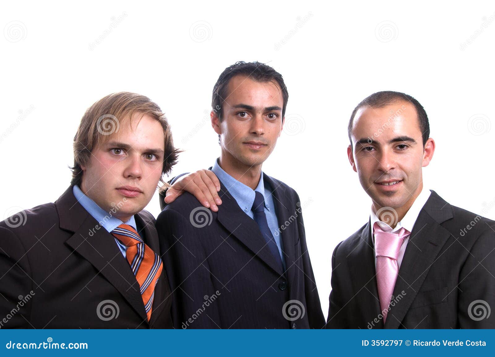Three Positive Business Men Stock Image - Image of dedication, happy ...