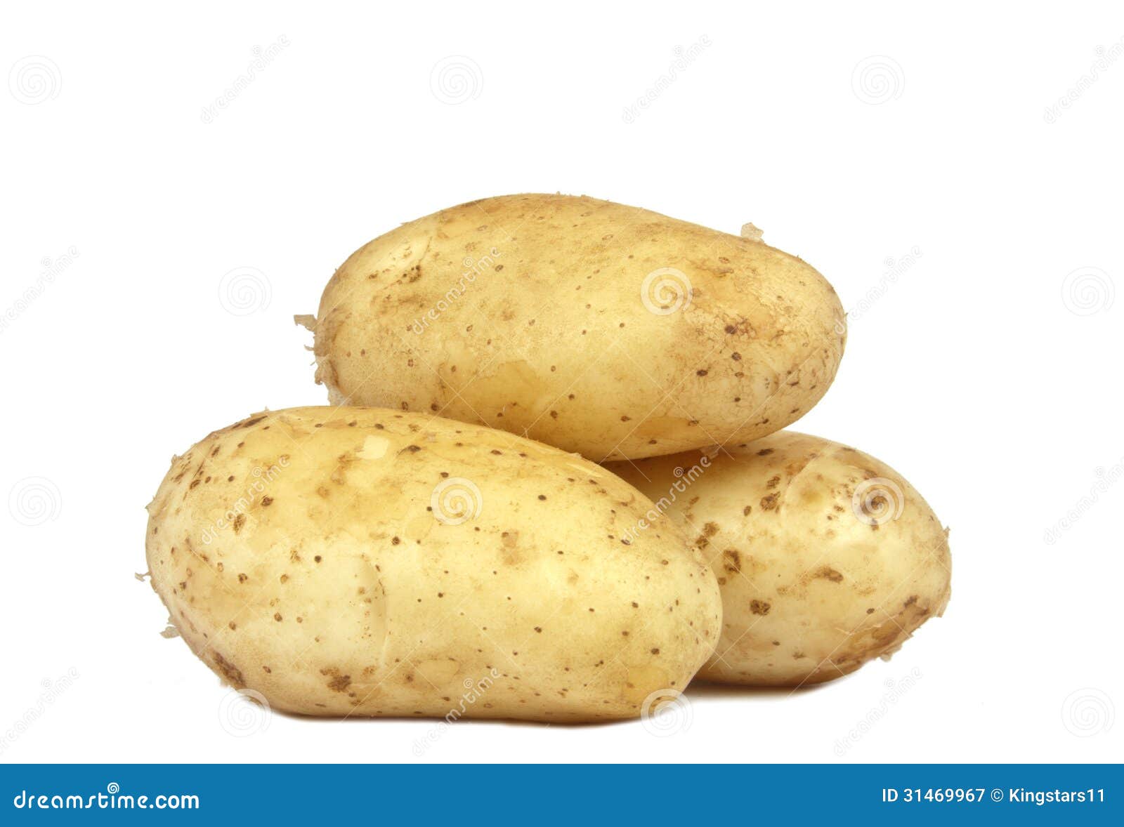 Three Potato Isolated on White Stock Image - Image of organic, cooking ...