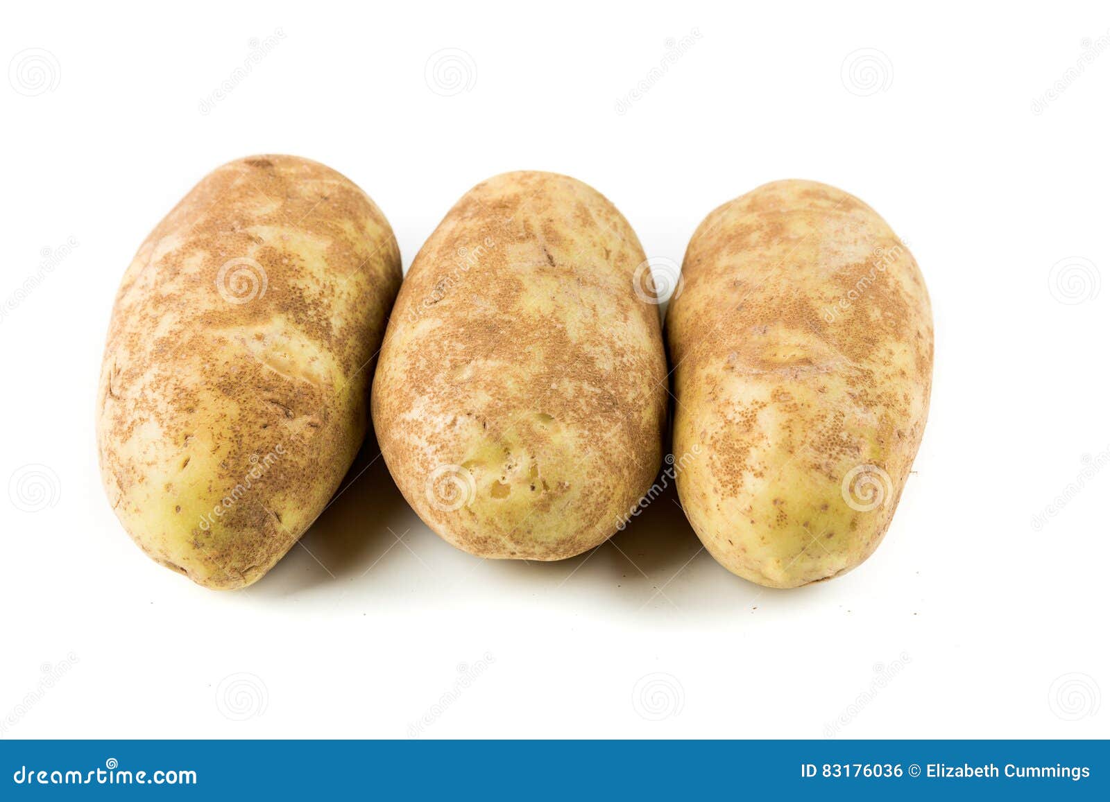 Three potatoes stock photo. Image of organic, vegetable - 83176036