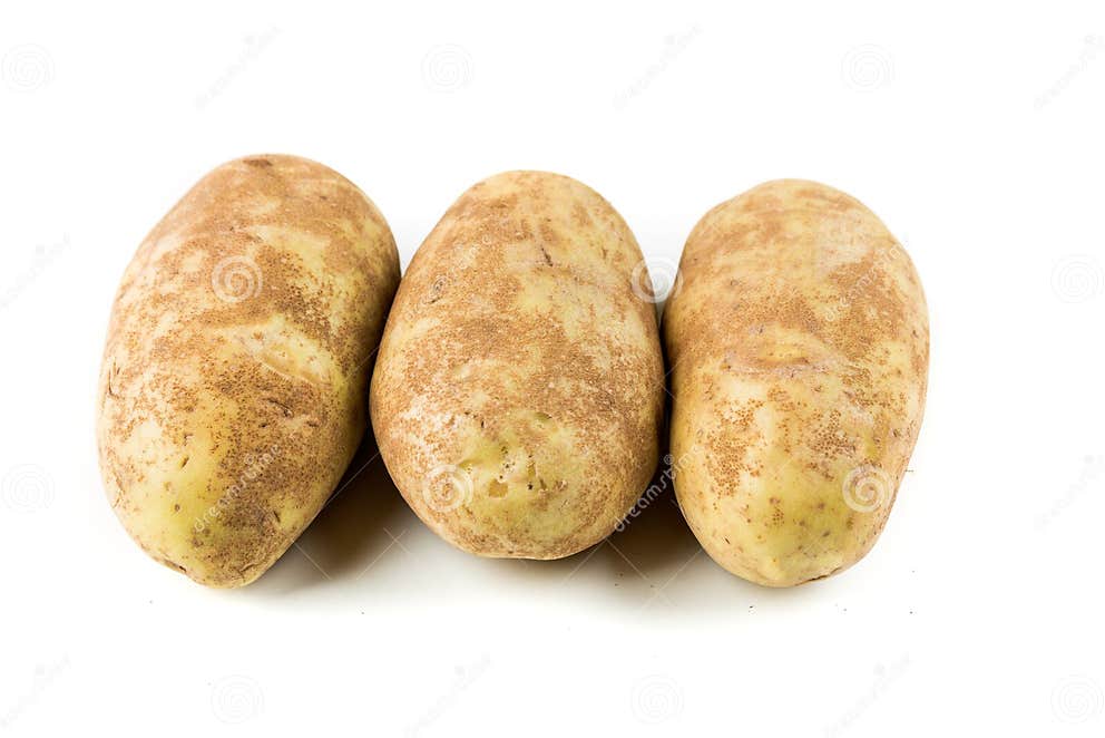 Three potatoes stock photo. Image of organic, vegetable - 83176036