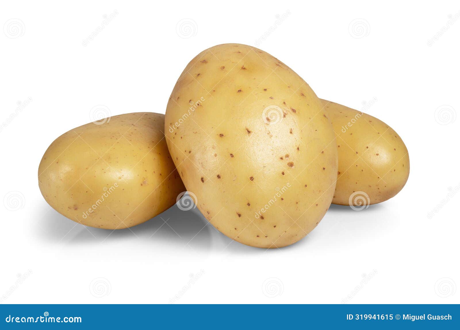 Three Potatoes are Stacked on Top of Each Other Stock Image - Image of ...