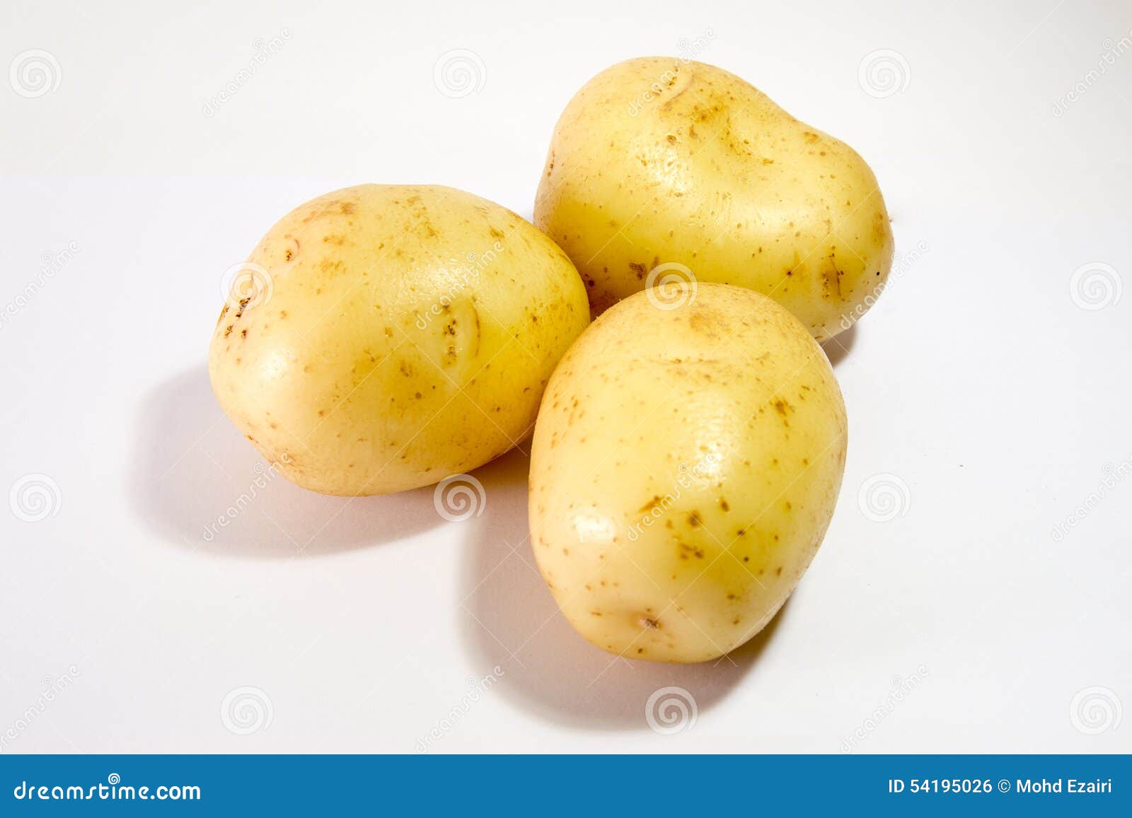 Three Potatoes stock photo. Image of studio, organic - 54195026