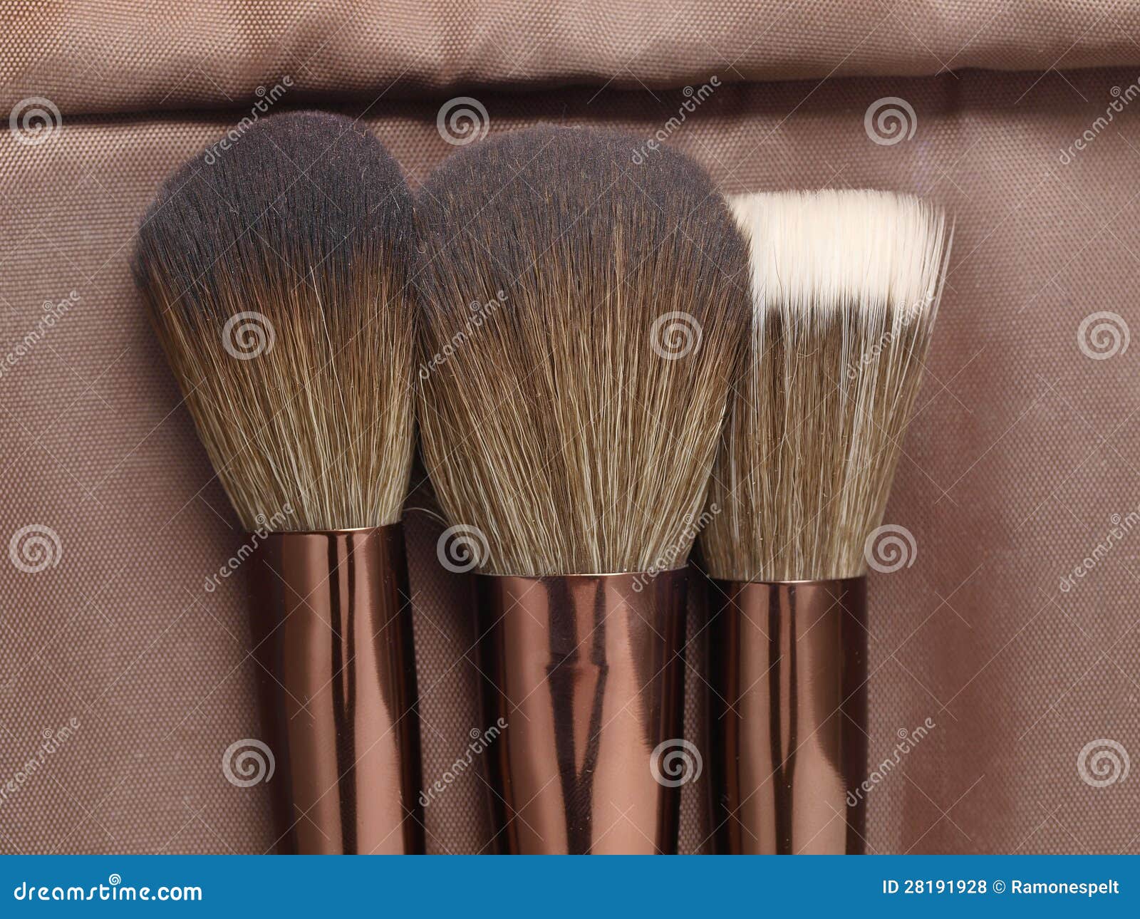 Three Powder Brushes for Make-up Stock Photo - Image of accesory, color ...