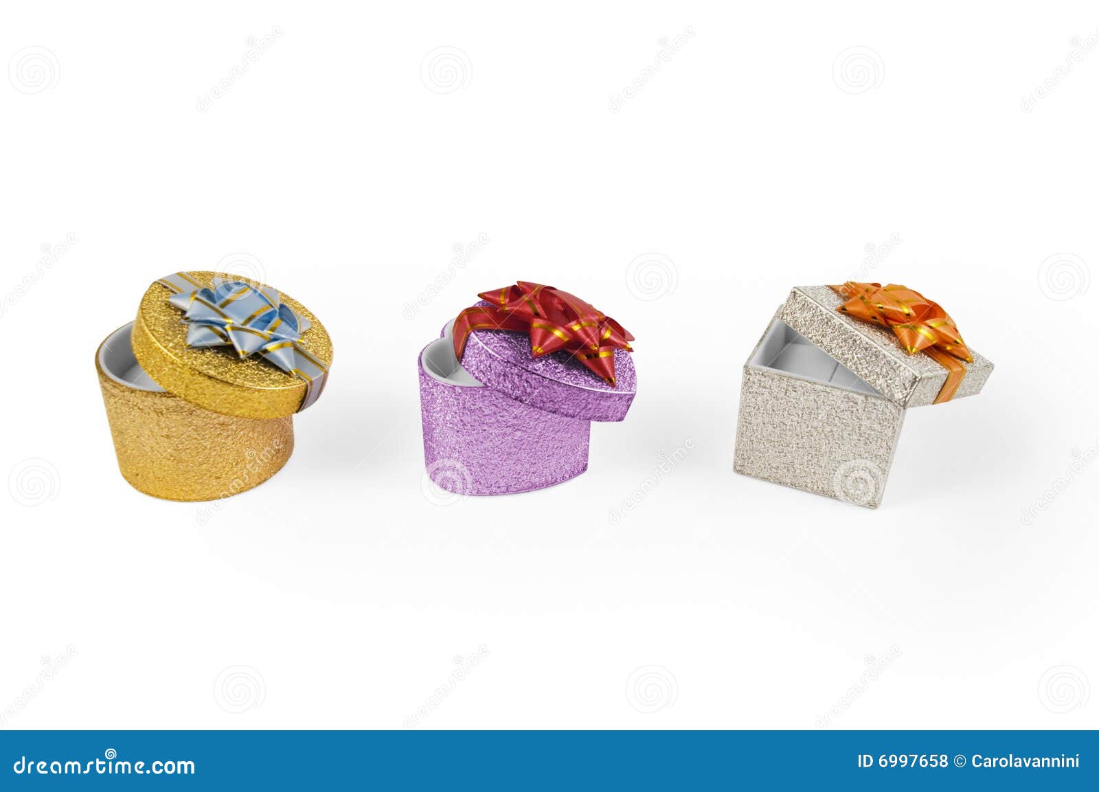 Three present boxes stock photo. Image of event, gifts - 6997658