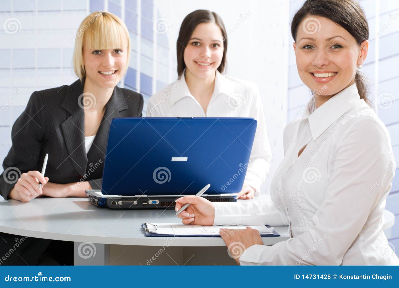 Three professionals stock photo. Image of camera, office - 14731428